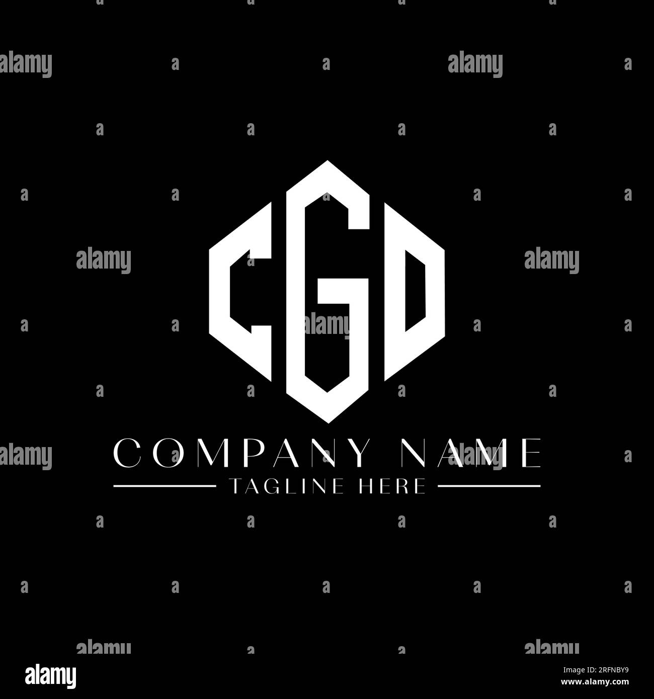 CGO letter logo design with polygon shape. CGO polygon and cube shape ...