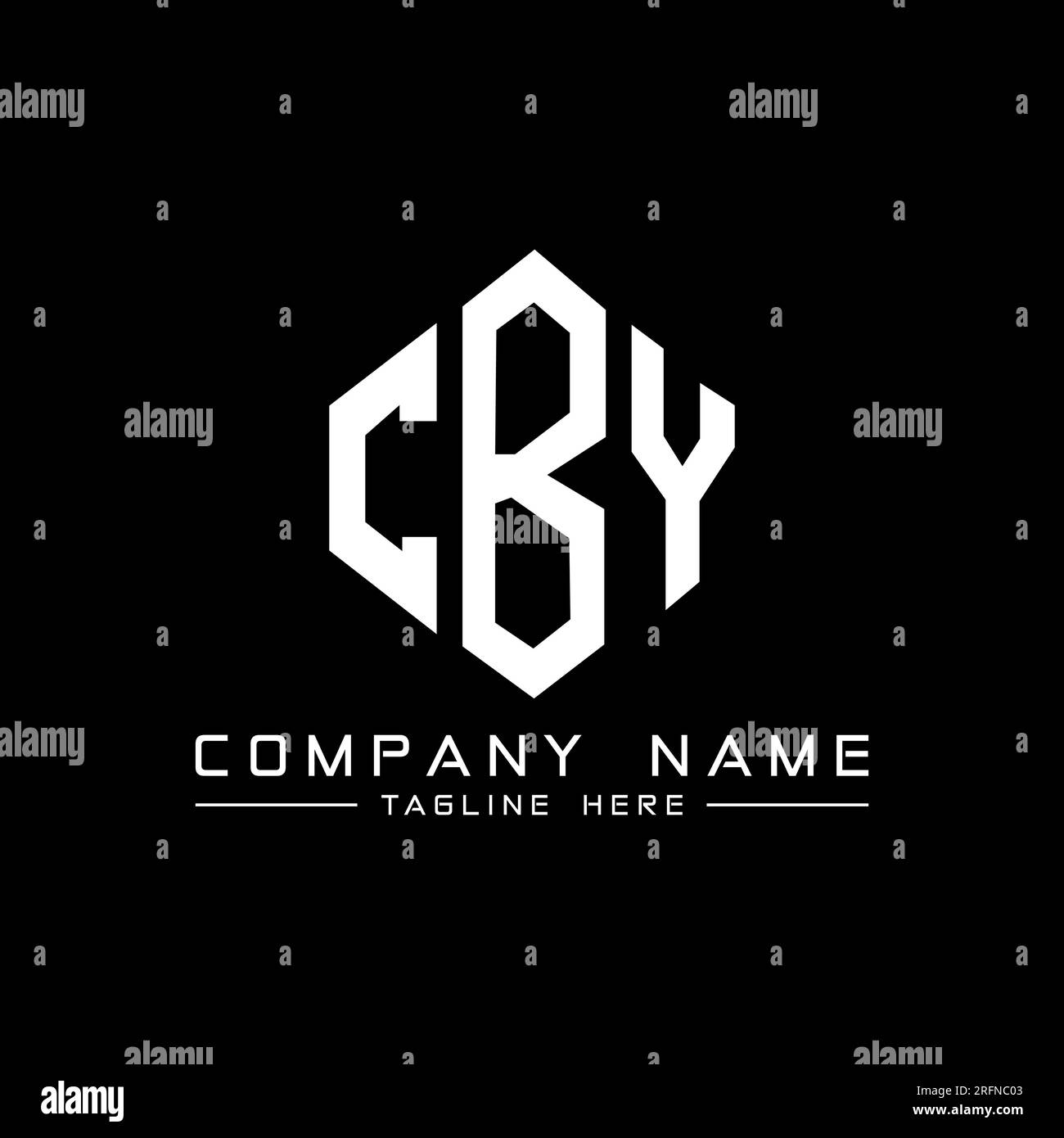 CBY letter logo design with polygon shape. CBY polygon and cube shape ...