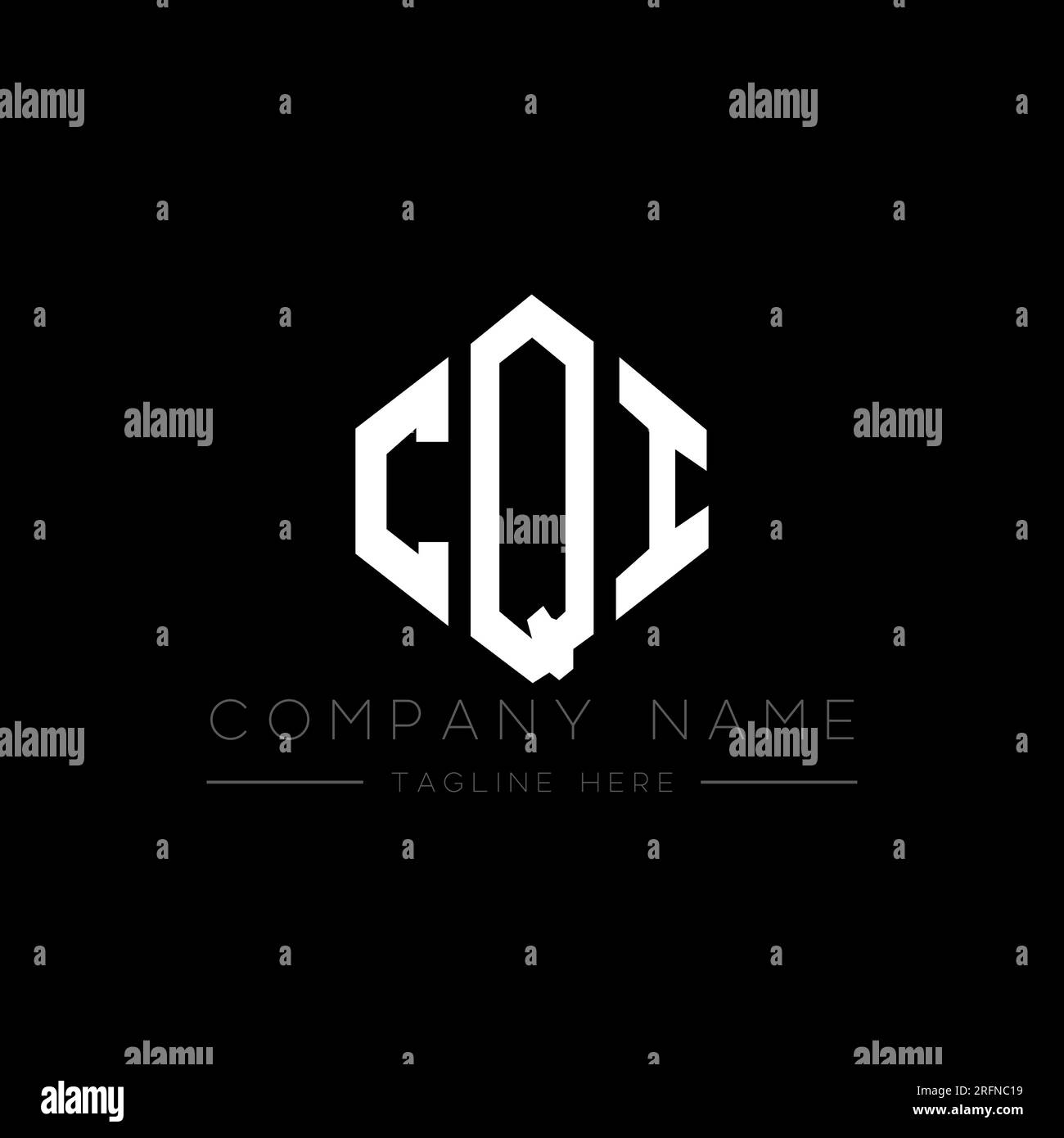 CQI letter logo design with polygon shape. CQI polygon and cube shape ...