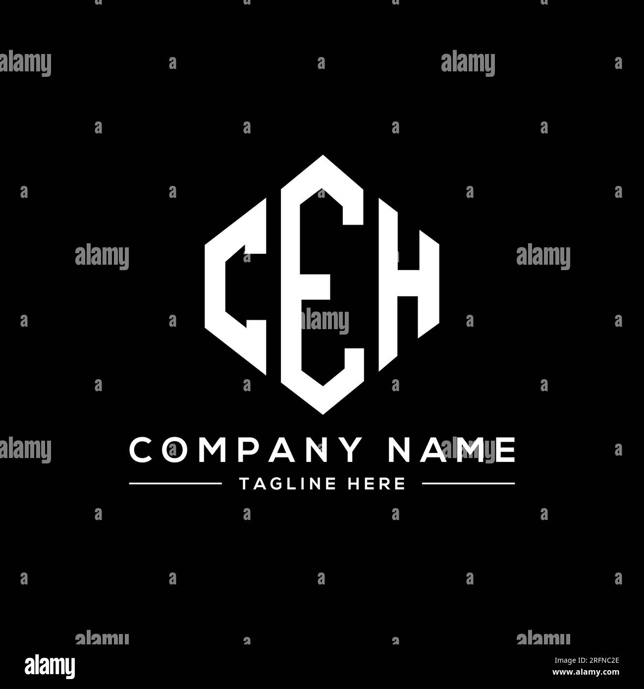 CEH letter logo design with polygon shape. CEH polygon and cube shape ...