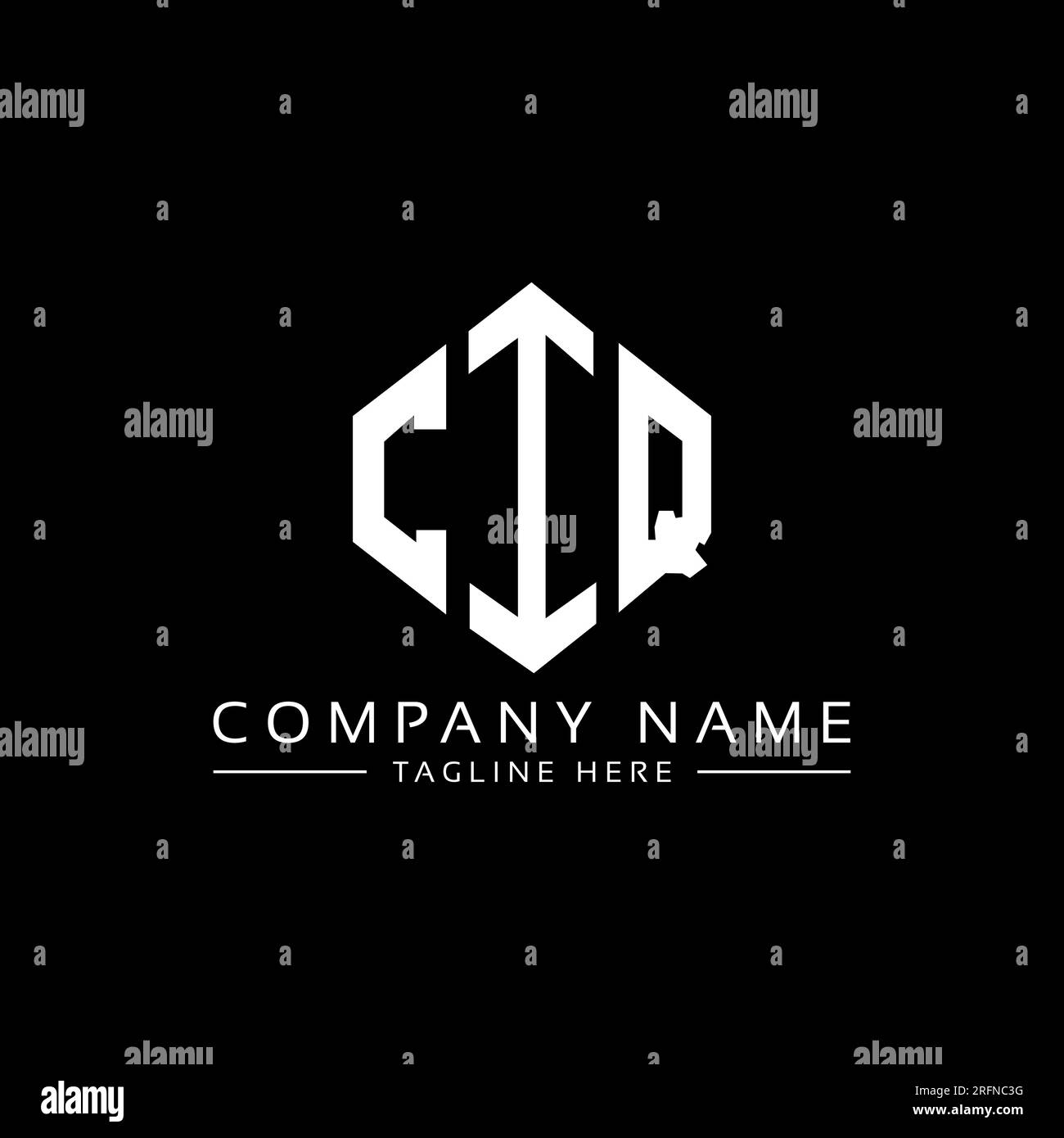 CIQ letter logo design with polygon shape. CIQ polygon and cube shape ...