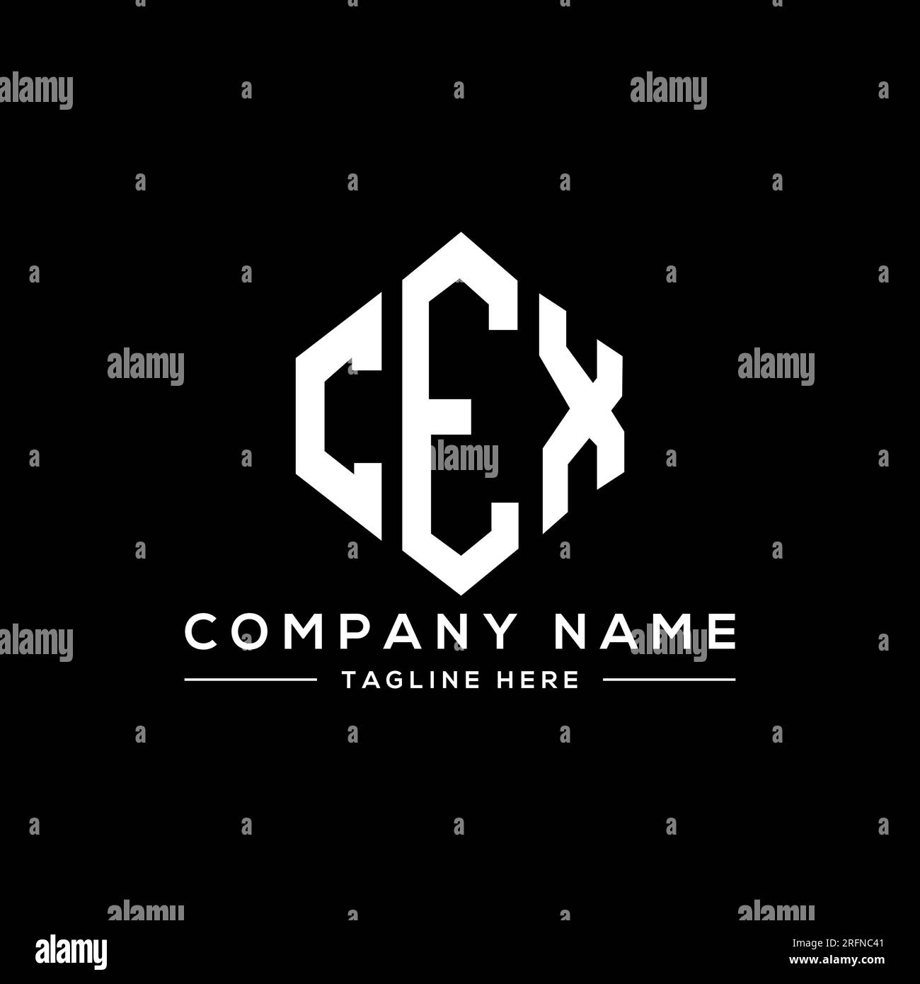 CEX letter logo design with polygon shape. CEX polygon and cube shape ...