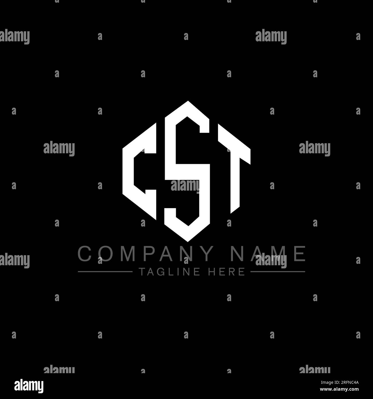 CST letter logo design with polygon shape. CST polygon and cube shape ...