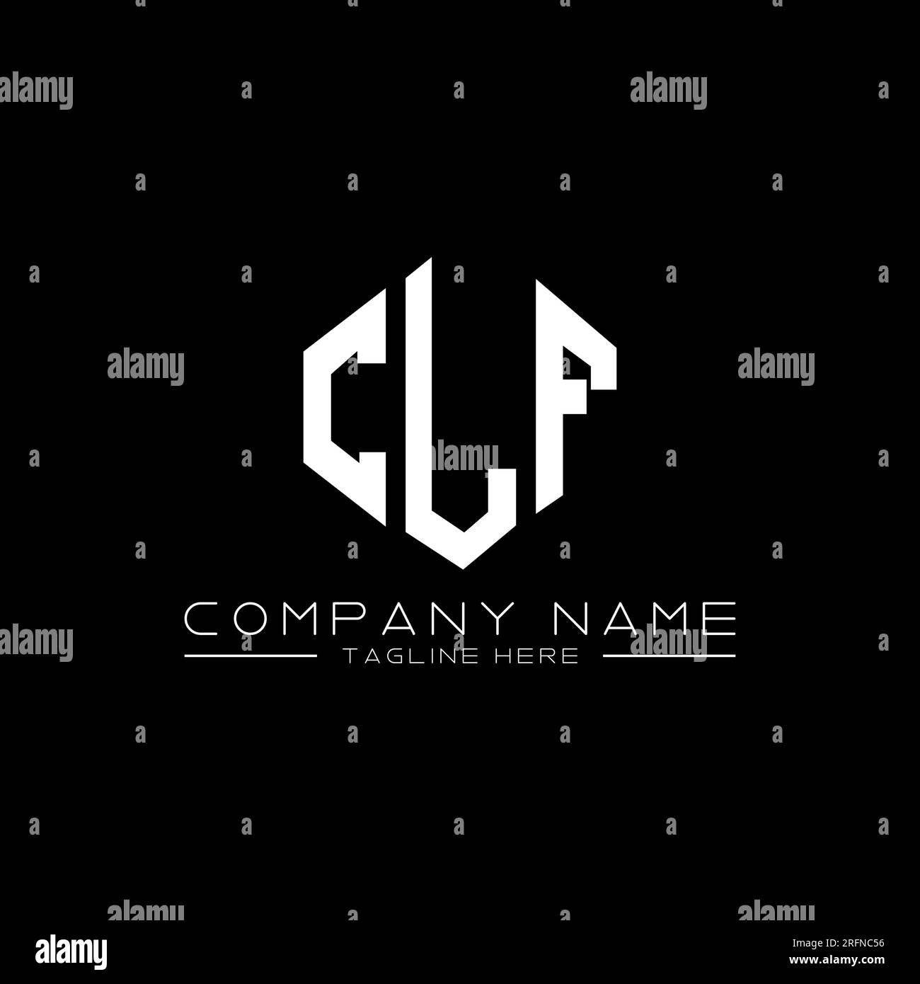 CLF letter logo design with polygon shape. CLF polygon and cube shape ...