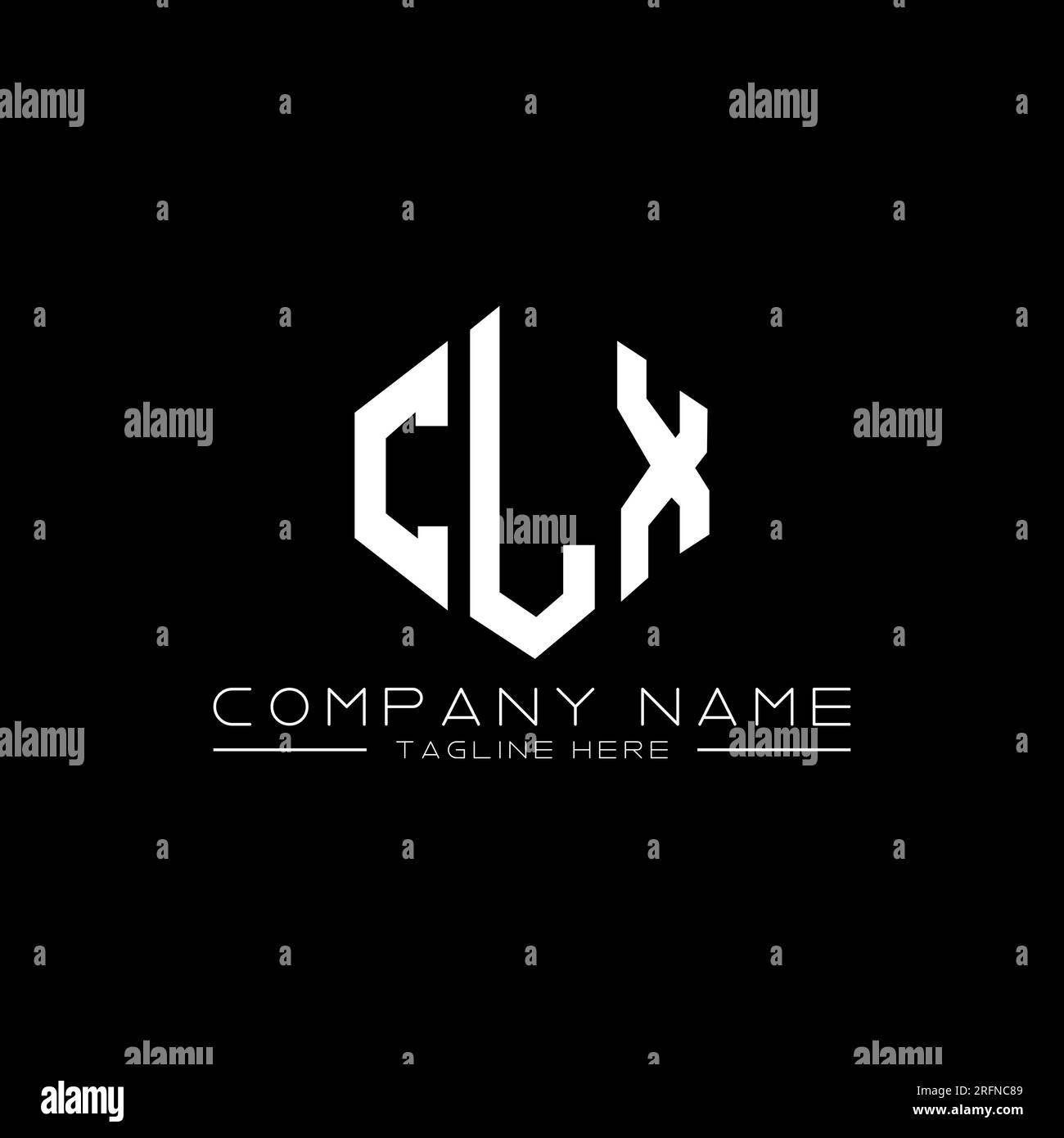 CLX letter logo design with polygon shape. CLX polygon and cube shape ...