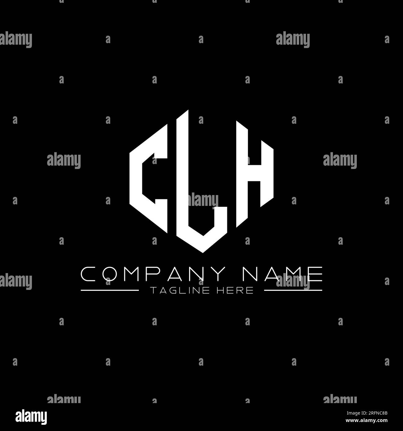 CLH letter logo design with polygon shape. CLH polygon and cube shape ...