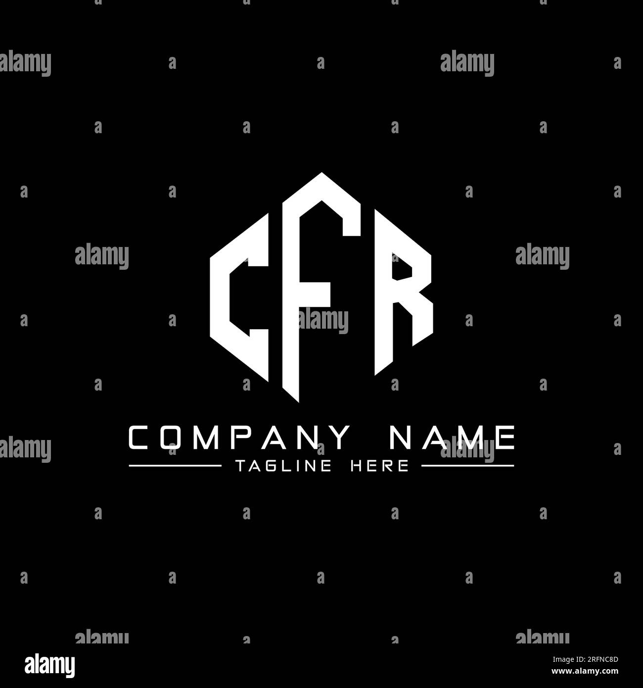 CFR letter logo design with polygon shape. CFR polygon and cube shape ...