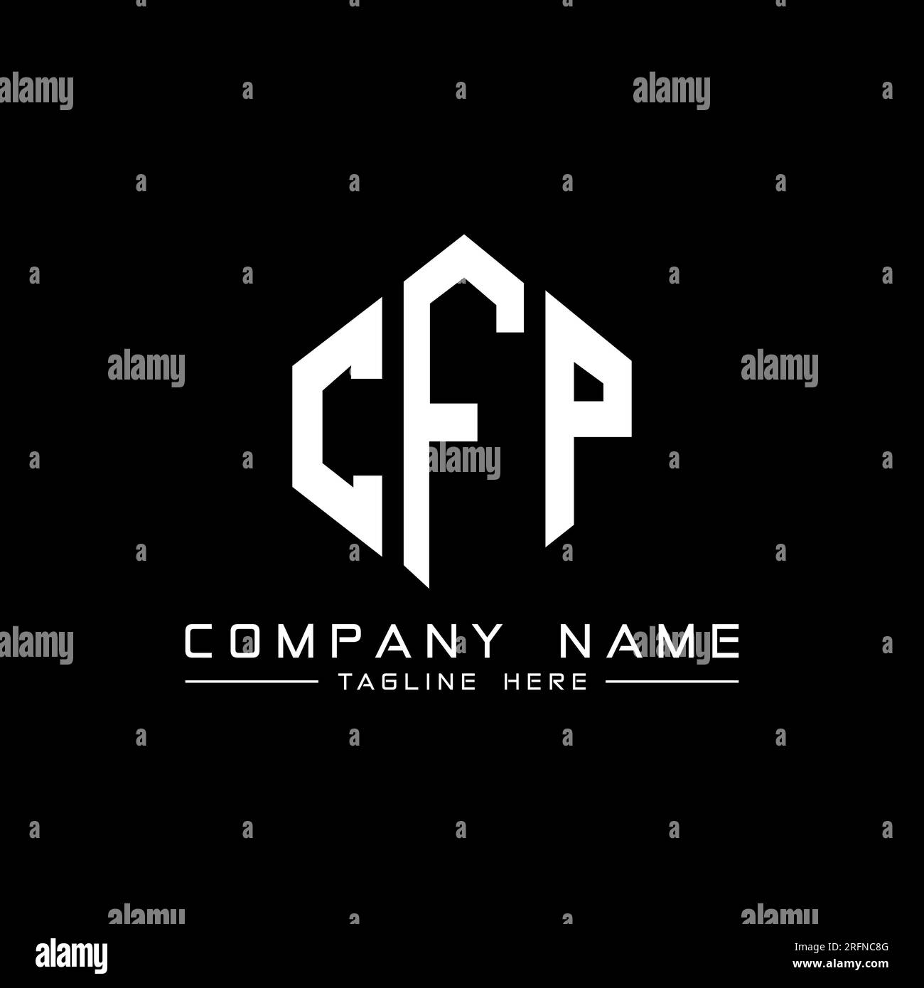 CFP letter logo design with polygon shape. CFP polygon and cube shape ...