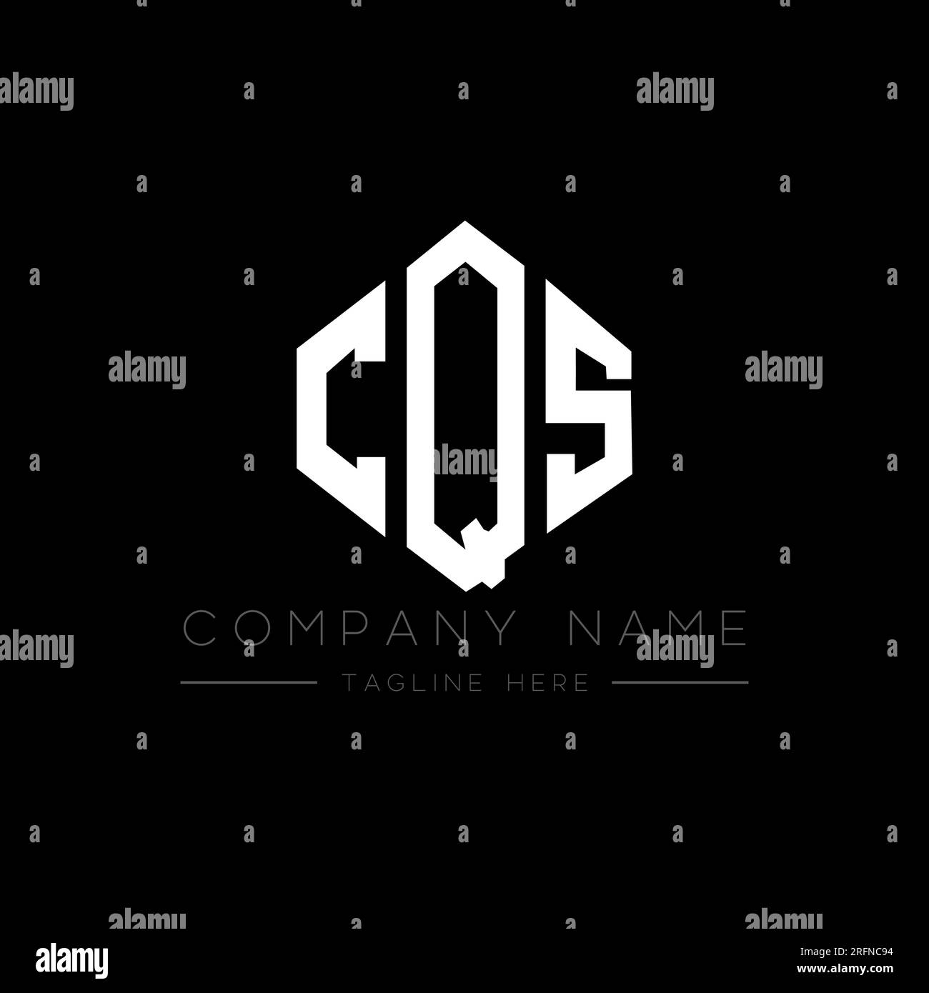 CQS letter logo design with polygon shape. CQS polygon and cube shape logo design. CQS hexagon ...