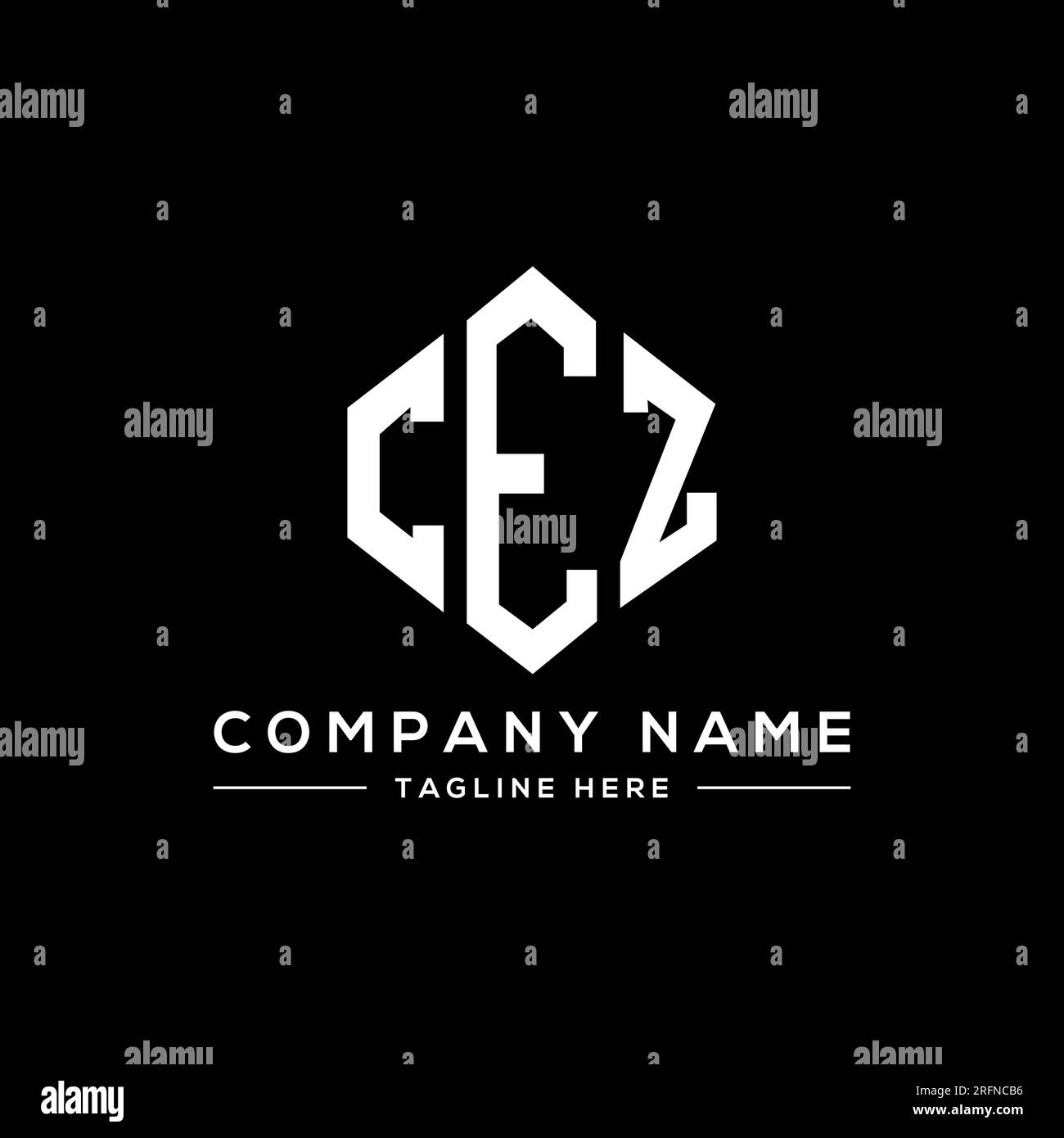 CEZ letter logo design with polygon shape. CEZ polygon and cube shape ...