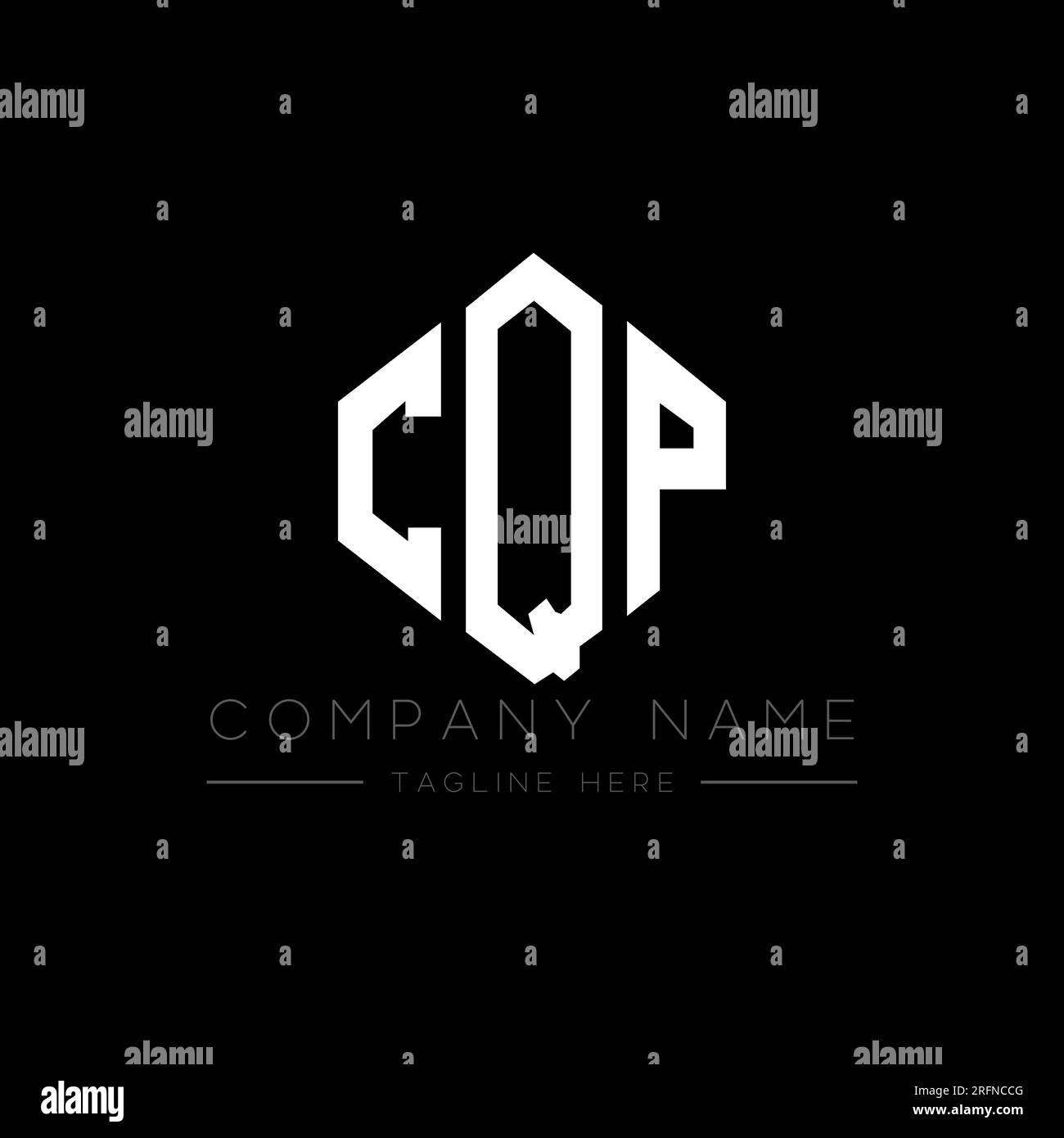 CQP letter logo design with polygon shape. CQP polygon and cube shape ...