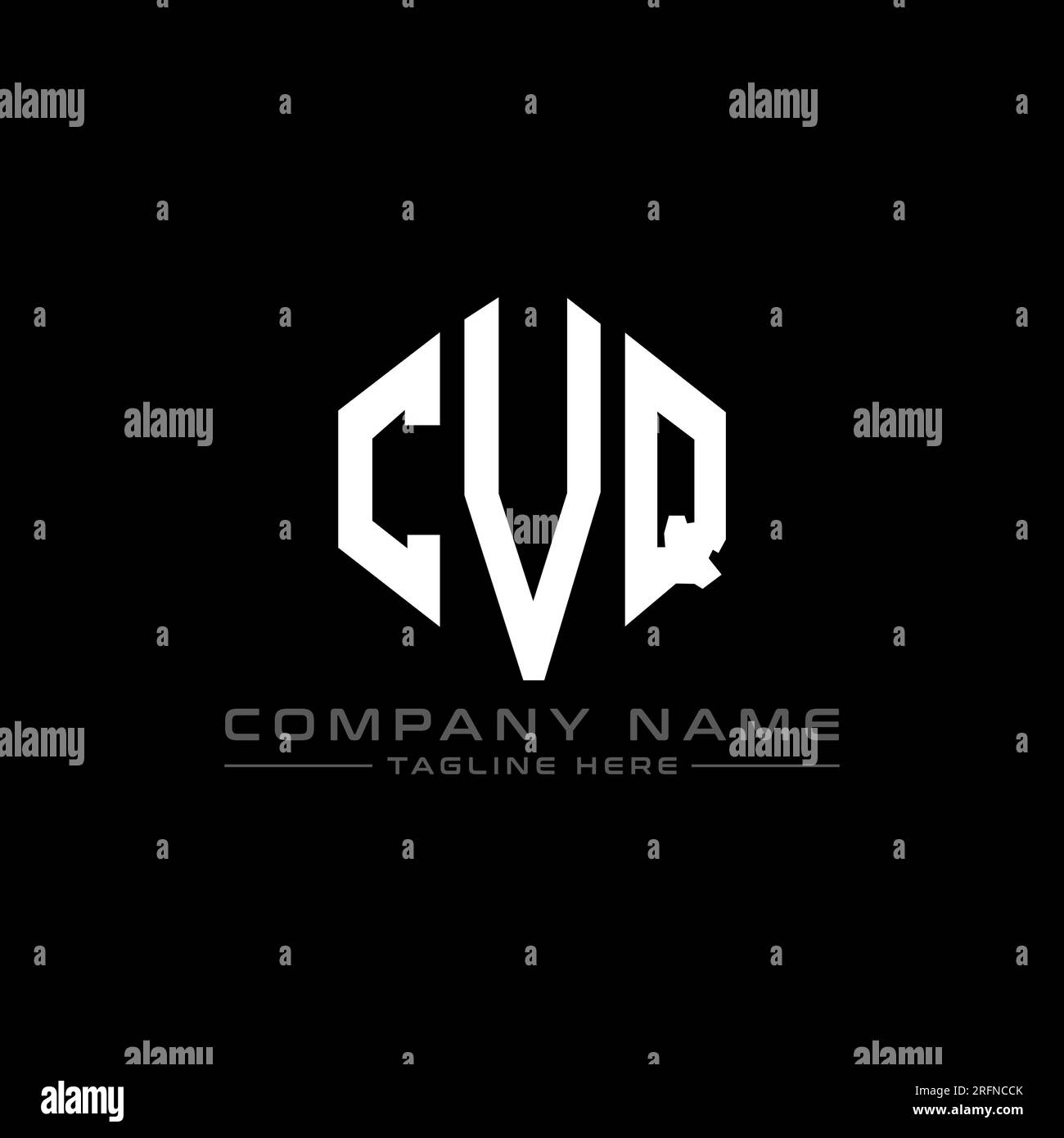 CVQ letter logo design with polygon shape. CVQ polygon and cube shape ...