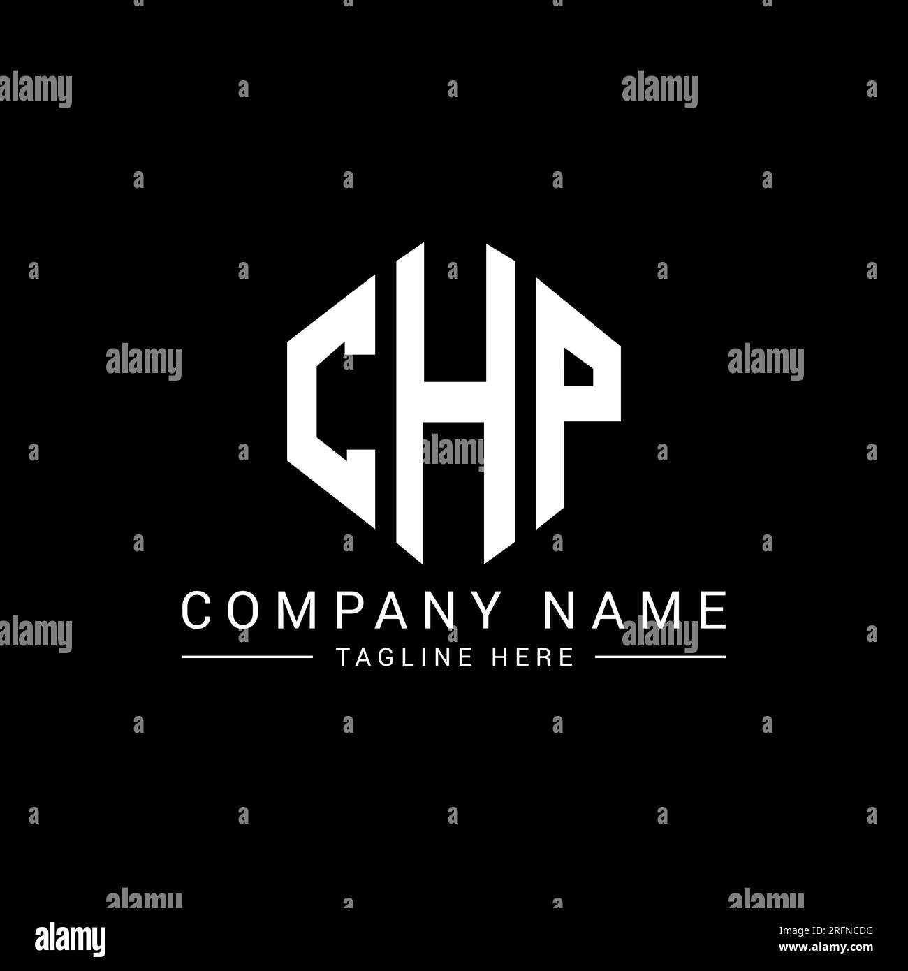 CHP letter logo design with polygon shape. CHP polygon and cube shape ...