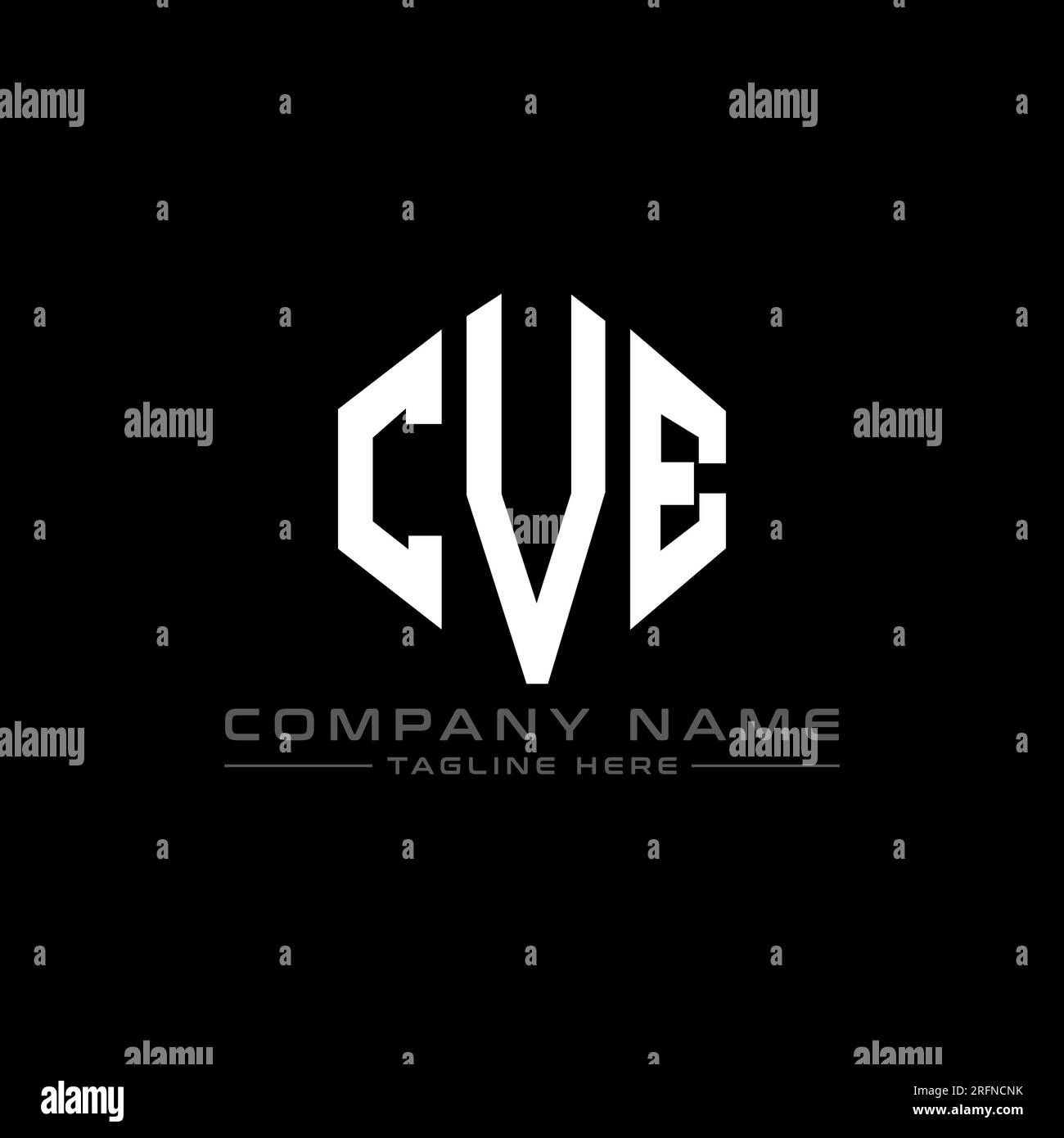 CVE letter logo design with polygon shape. CVE polygon and cube shape ...