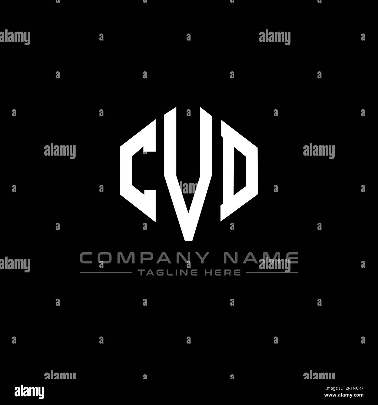 CVD letter logo design with polygon shape. CVD polygon and cube shape ...