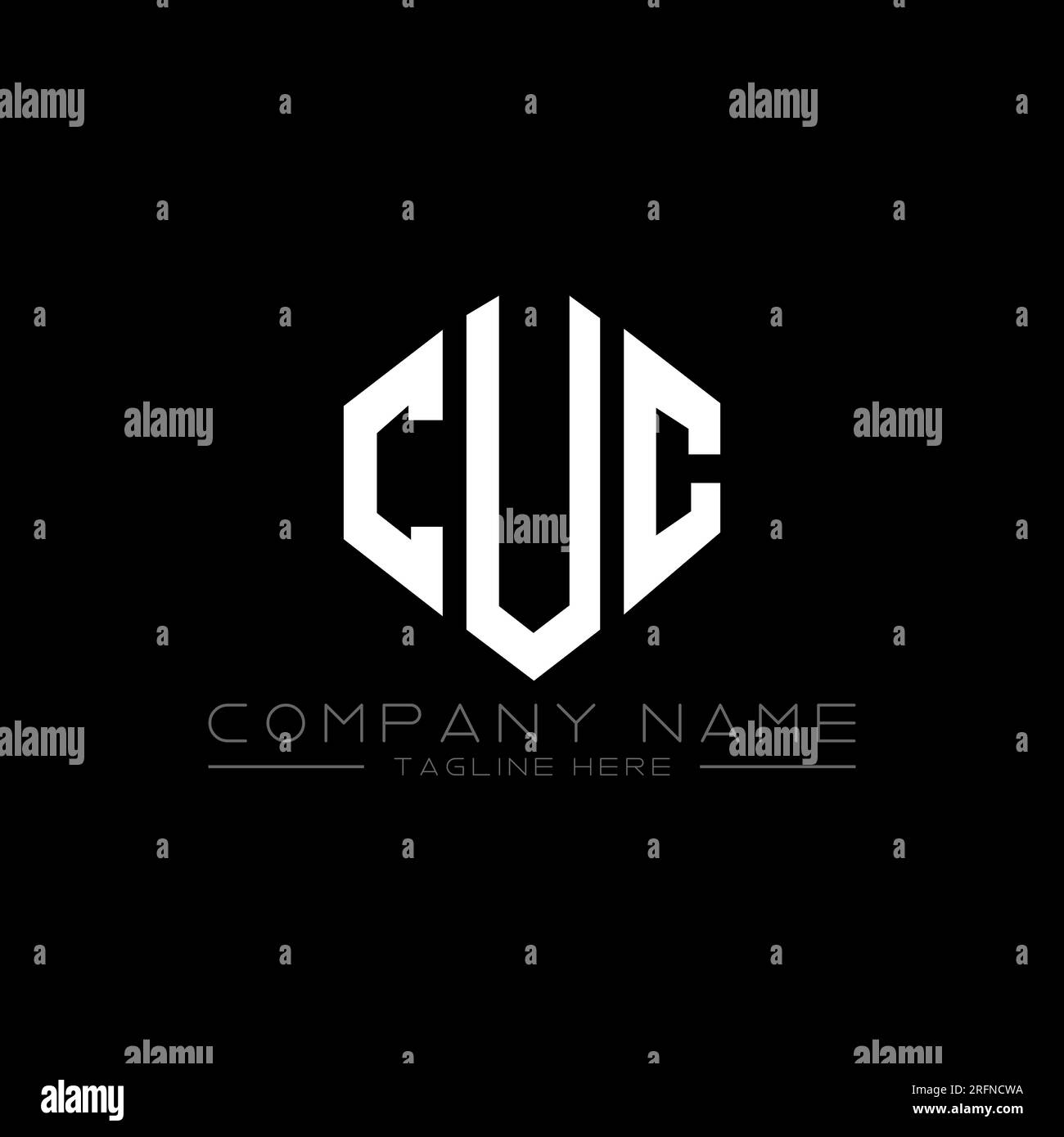 CUC letter logo design with polygon shape. CUC polygon and cube shape ...