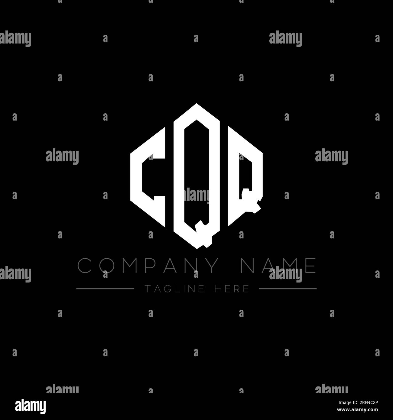 CQQ letter logo design with polygon shape. CQQ polygon and cube shape ...