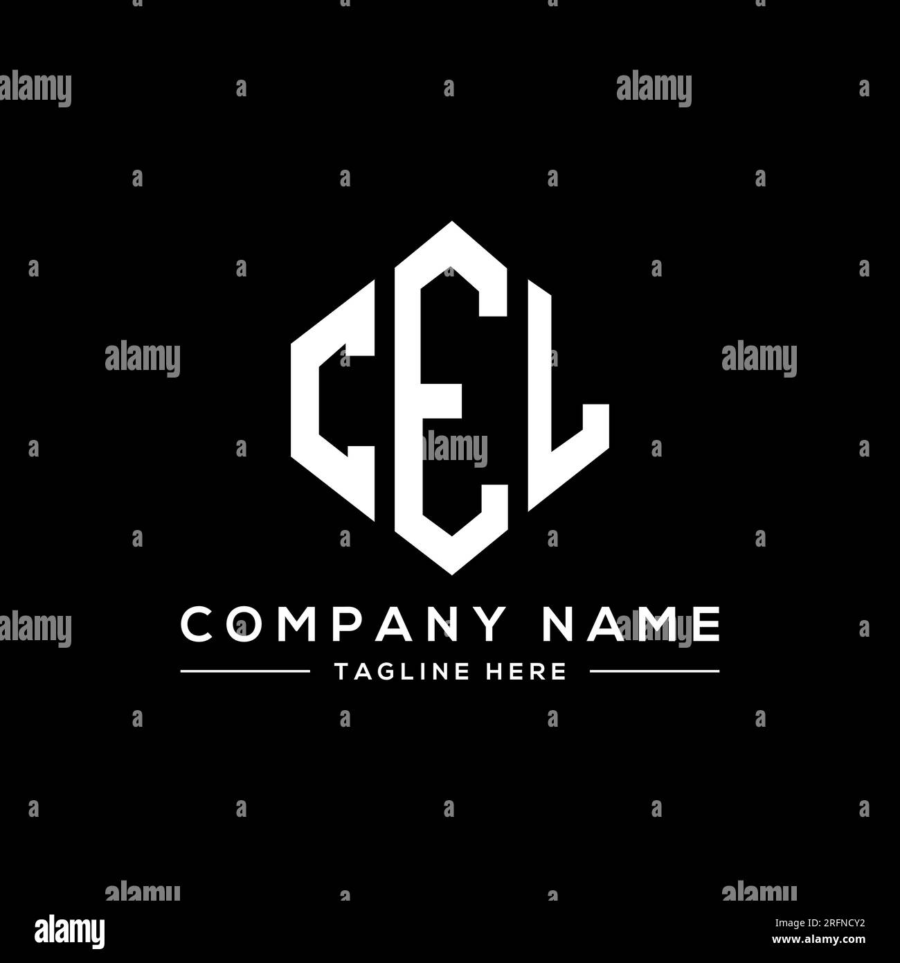 CEL letter logo design with polygon shape. CEL polygon and cube shape ...