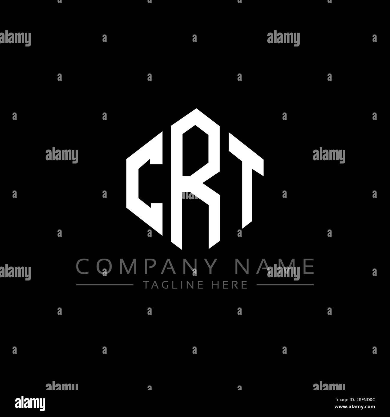 CRT letter logo design with polygon shape. CRT polygon and cube shape logo design. CRT hexagon ...