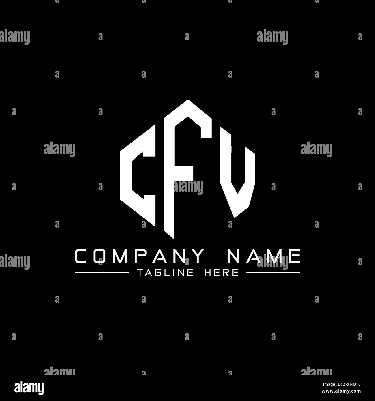 CFV letter logo design with polygon shape. CFV polygon and cube shape ...