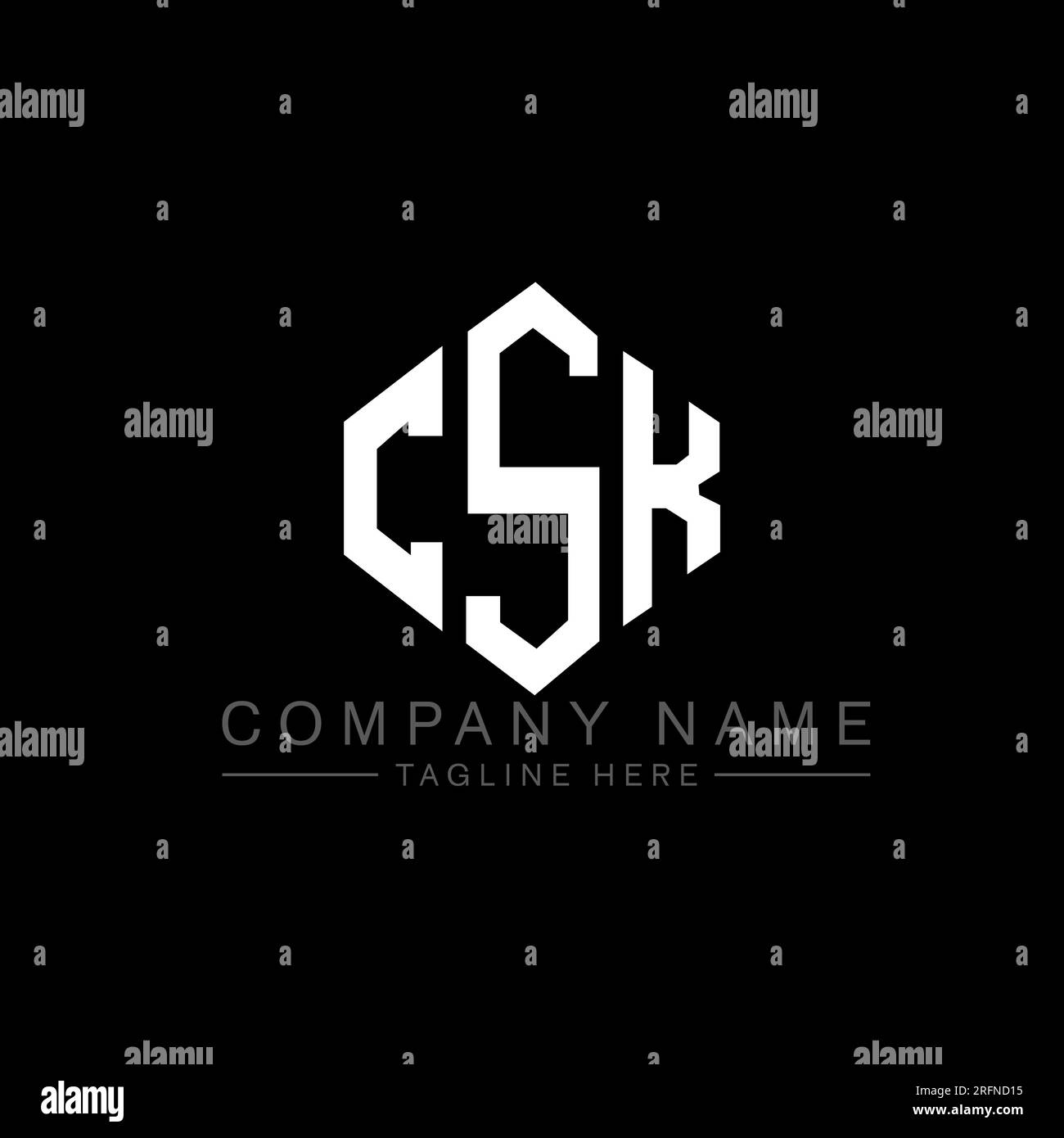 CSK letter logo design with polygon shape. CSK polygon and cube shape ...