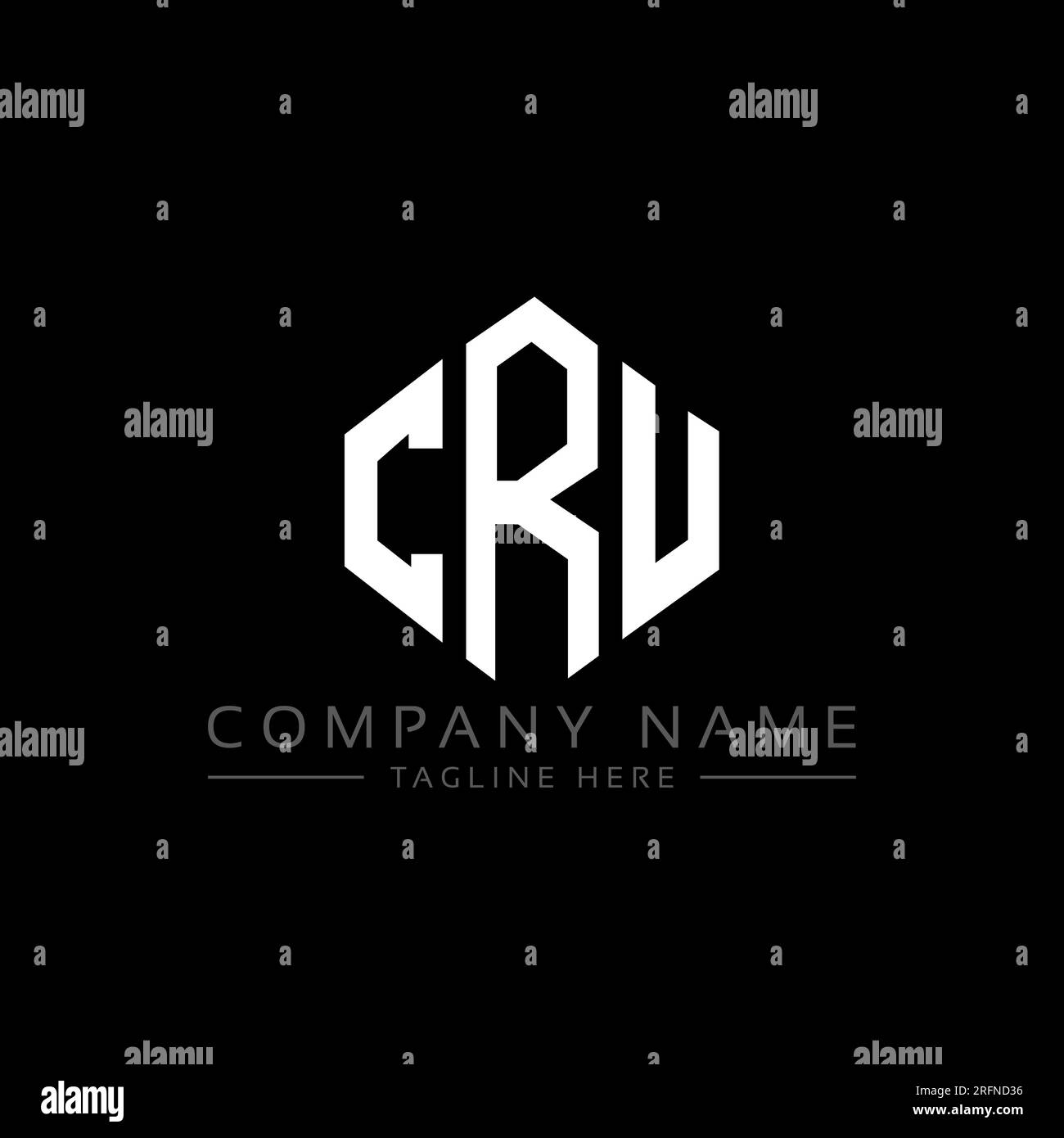 CRU letter logo design with polygon shape. CRU polygon and cube shape ...