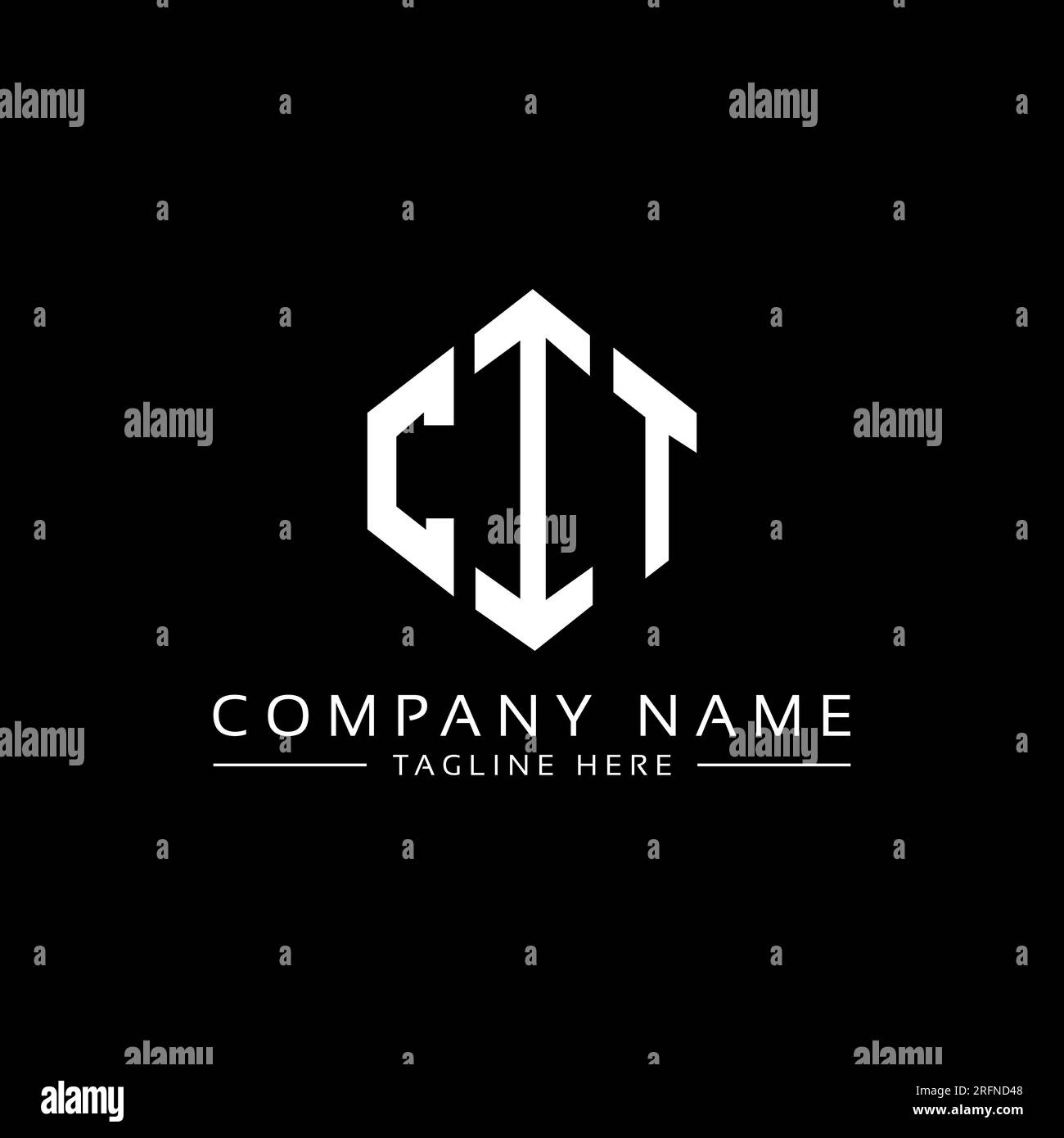 CIT letter logo design with polygon shape. CIT polygon and cube shape ...