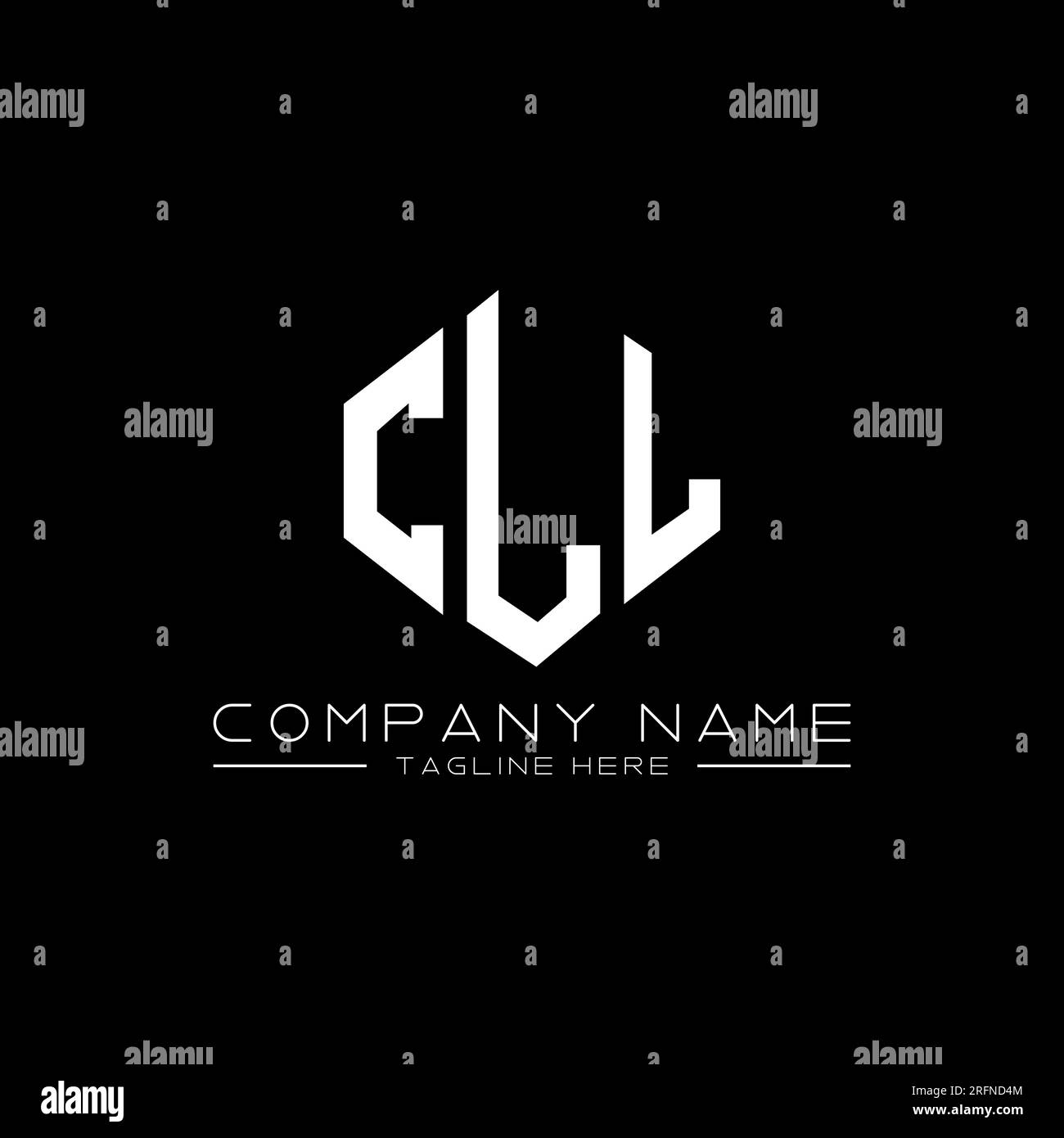 CLL letter logo design with polygon shape. CLL polygon and cube shape ...