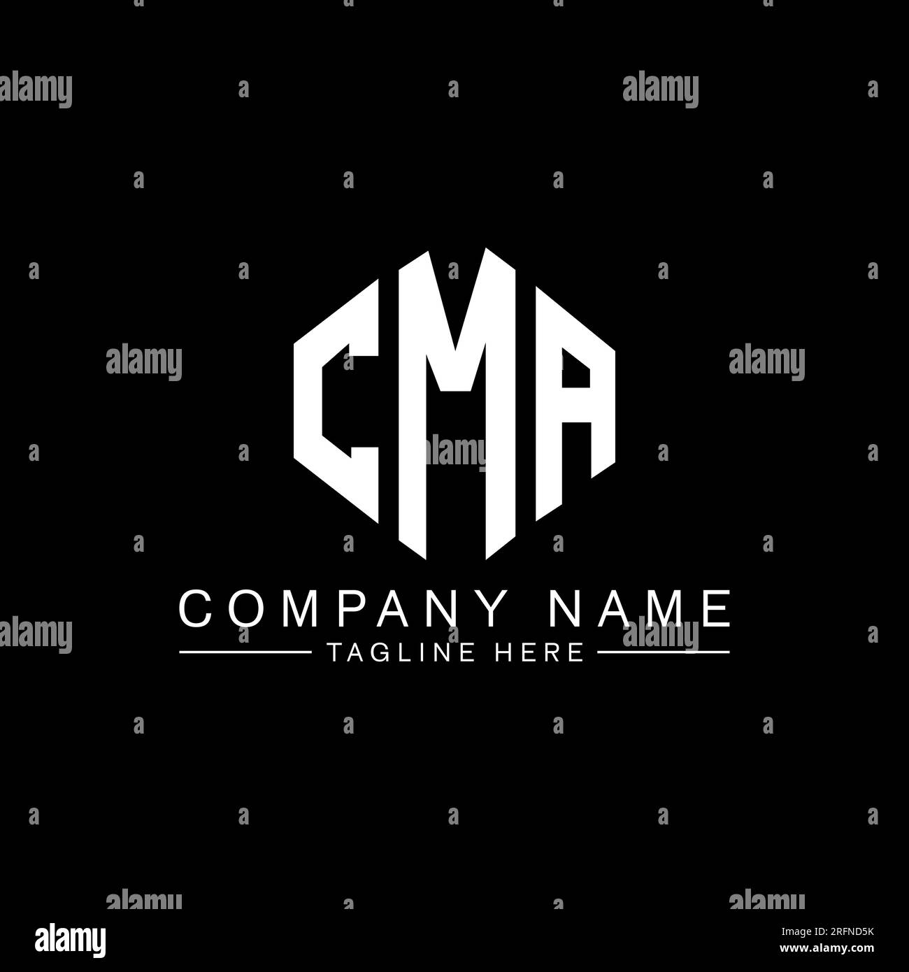 CMA letter logo design with polygon shape. CMA polygon and cube shape ...