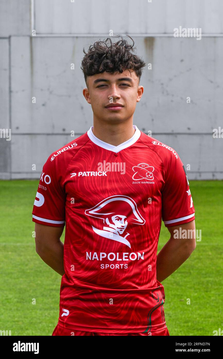 Waregem, Belgium. 02nd Aug, 2023. Dylan Demuynck (59) of Zulte-Waregem ...