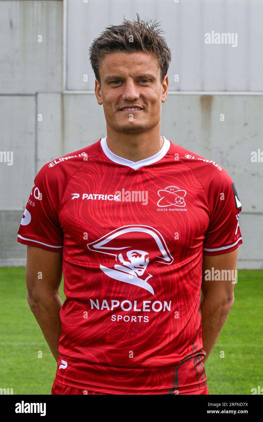 Waregem, Belgium. 02nd Aug, 2023. Jelle Vossen (9) of Zulte-Waregem ...