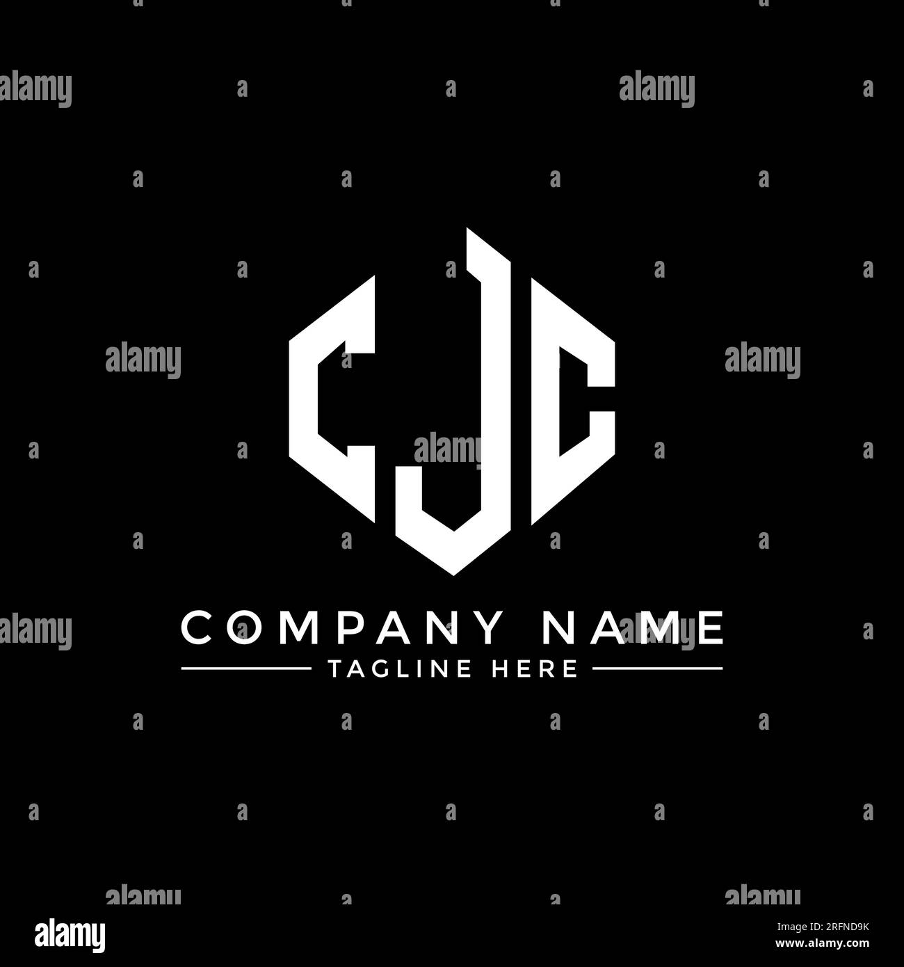 CJC letter logo design with polygon shape. CJC polygon and cube shape ...