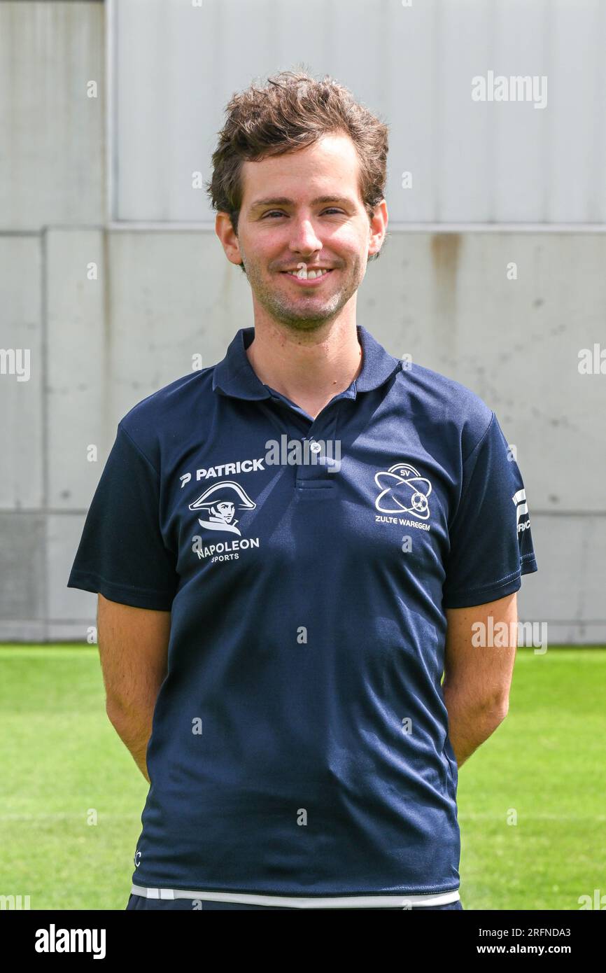 Waregem, Belgium. 02nd Aug, 2023. Kinesist Simon Cottens of Zulte ...