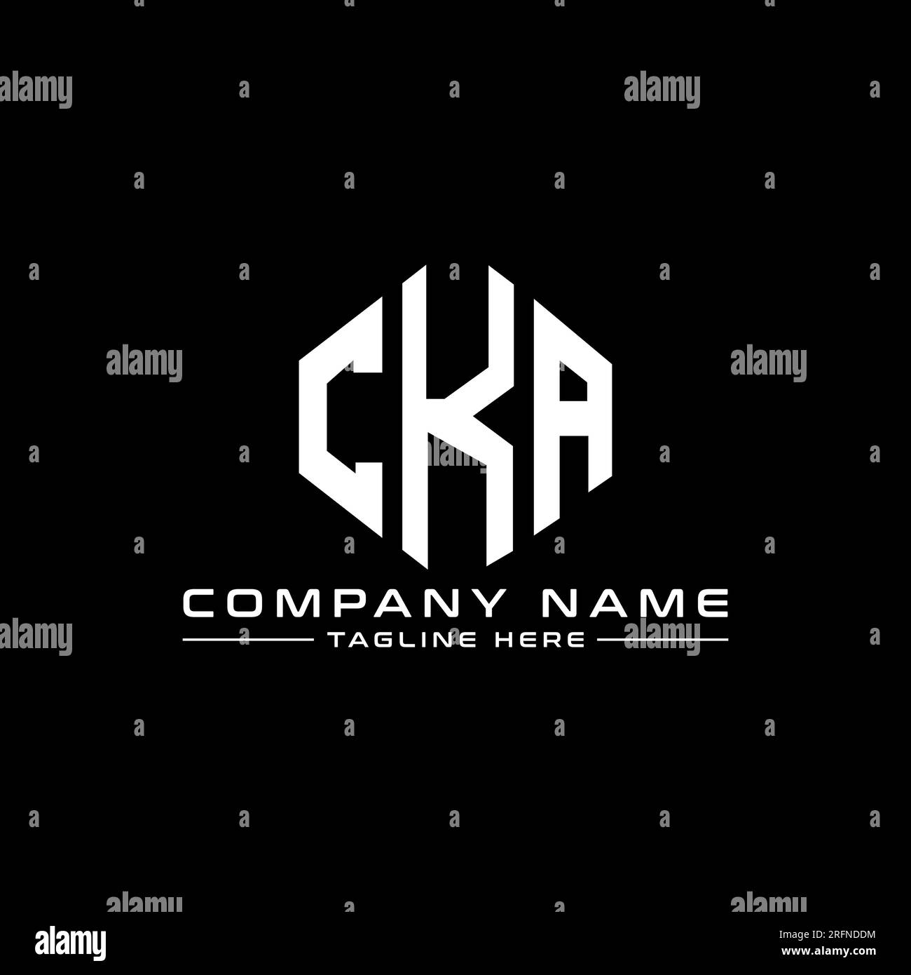 CKA letter logo design with polygon shape. CKA polygon and cube shape ...