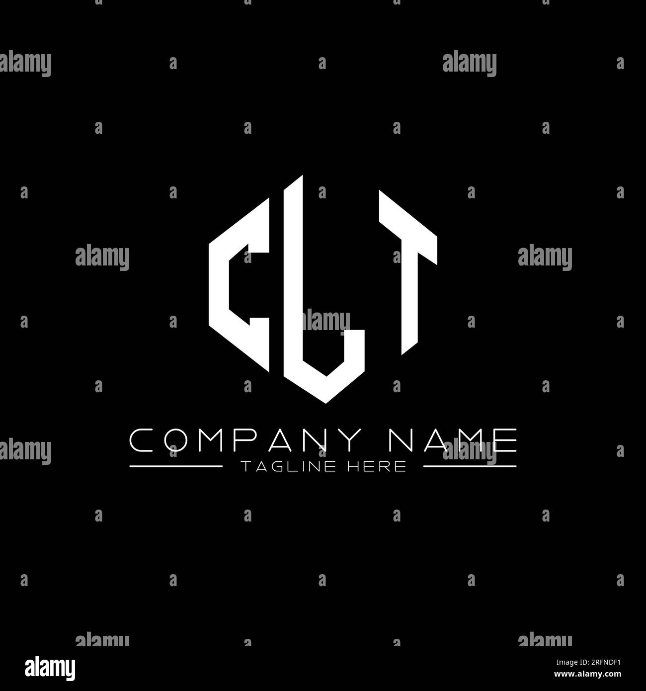 CLT letter logo design with polygon shape. CLT polygon and cube shape ...