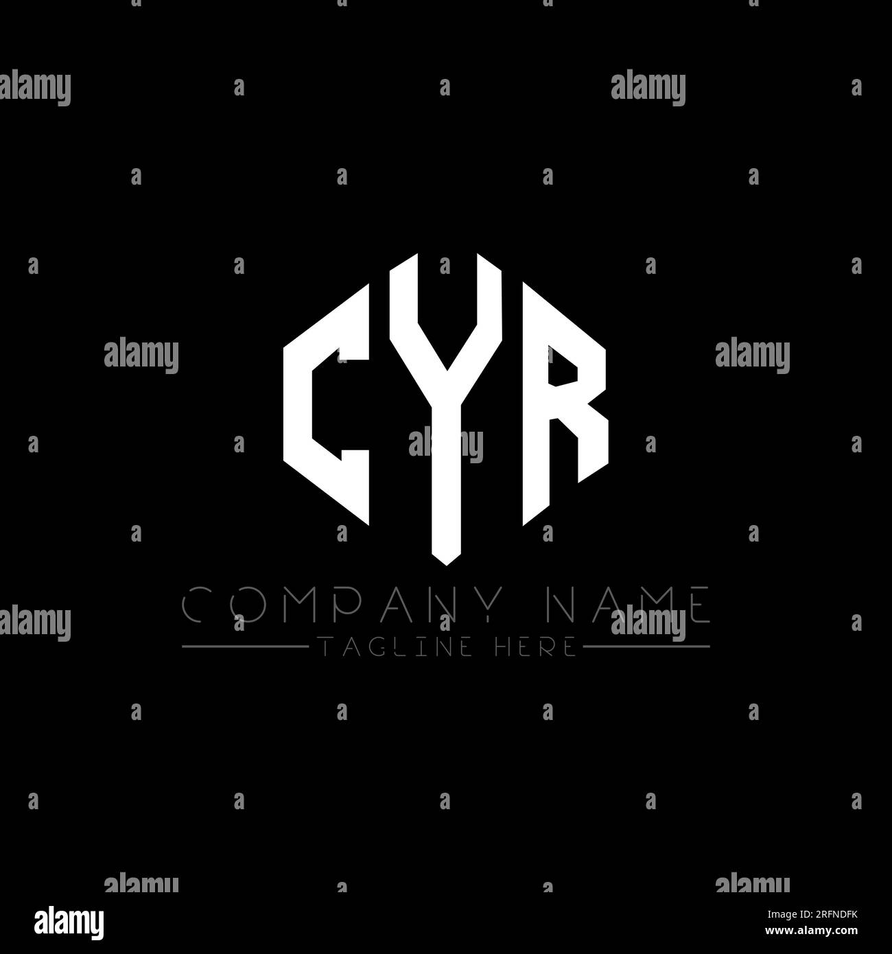 CYR letter logo design with polygon shape. CYR polygon and cube shape ...