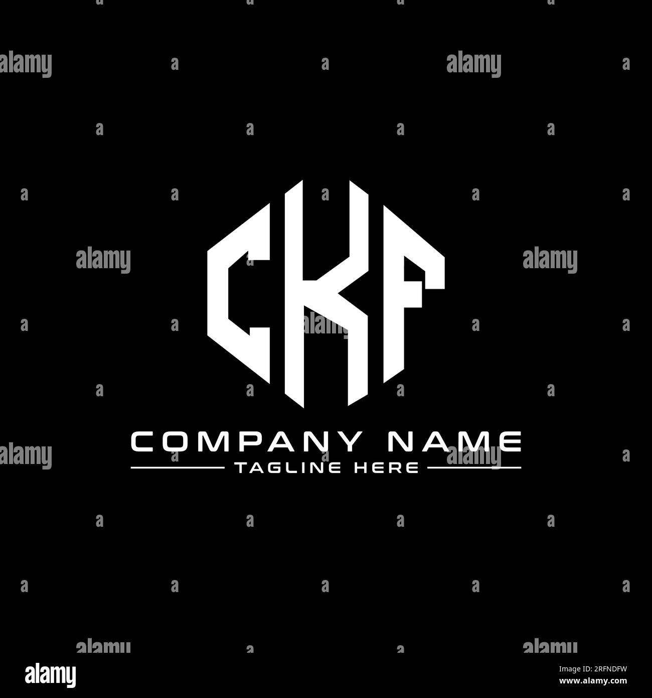 CKF letter logo design with polygon shape. CKF polygon and cube shape logo design. CKF hexagon ...