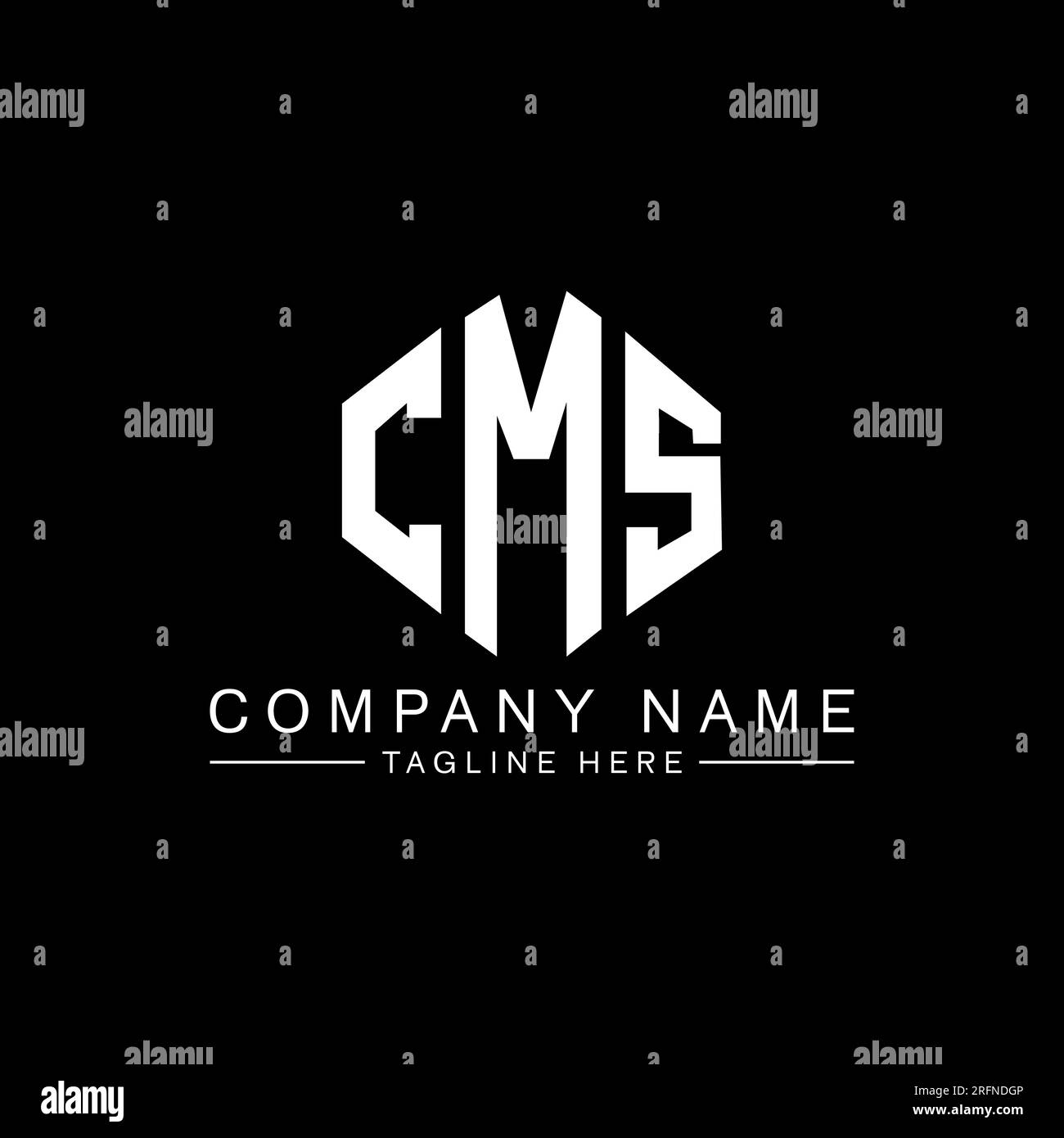 CMS letter logo design with polygon shape. CMS polygon and cube shape ...