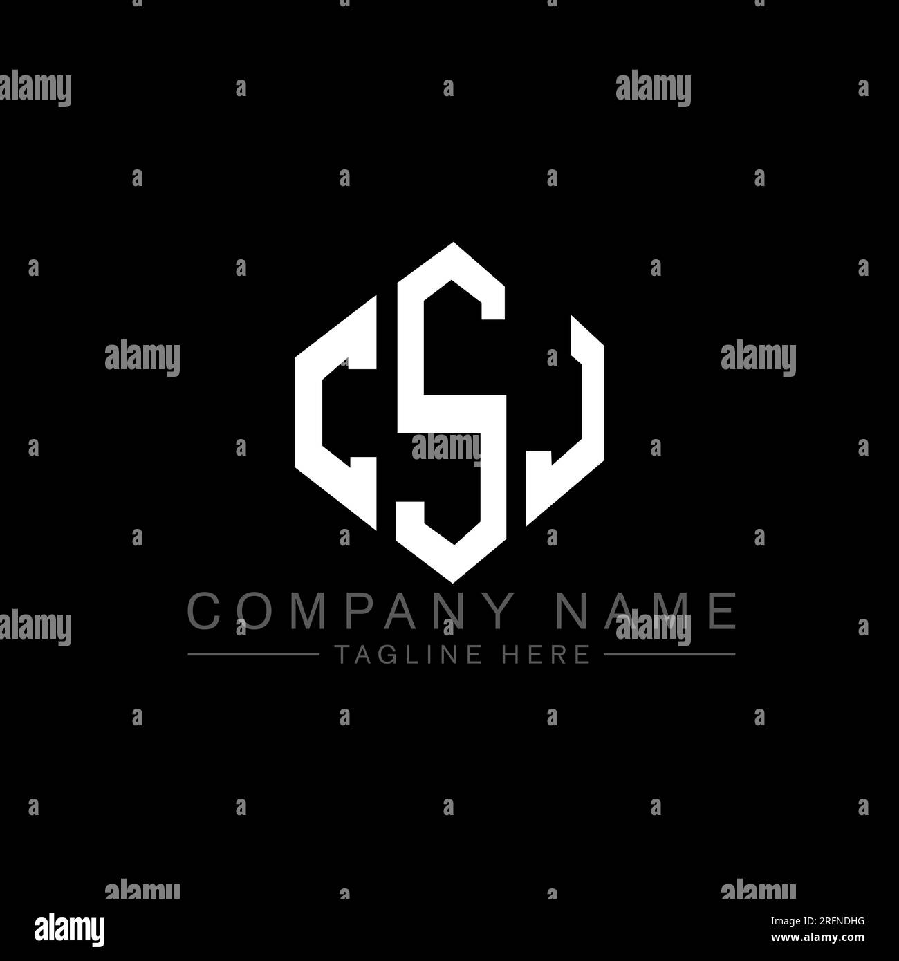 CSJ letter logo design with polygon shape. CSJ polygon and cube shape logo design. CSJ hexagon ...