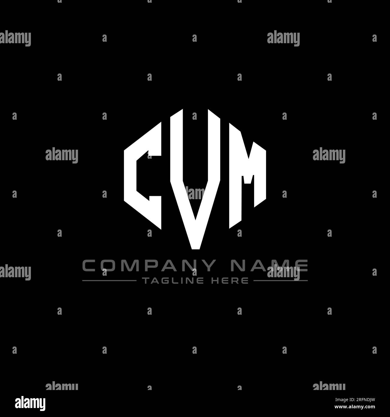 CVM letter logo design with polygon shape. CVM polygon and cube shape ...