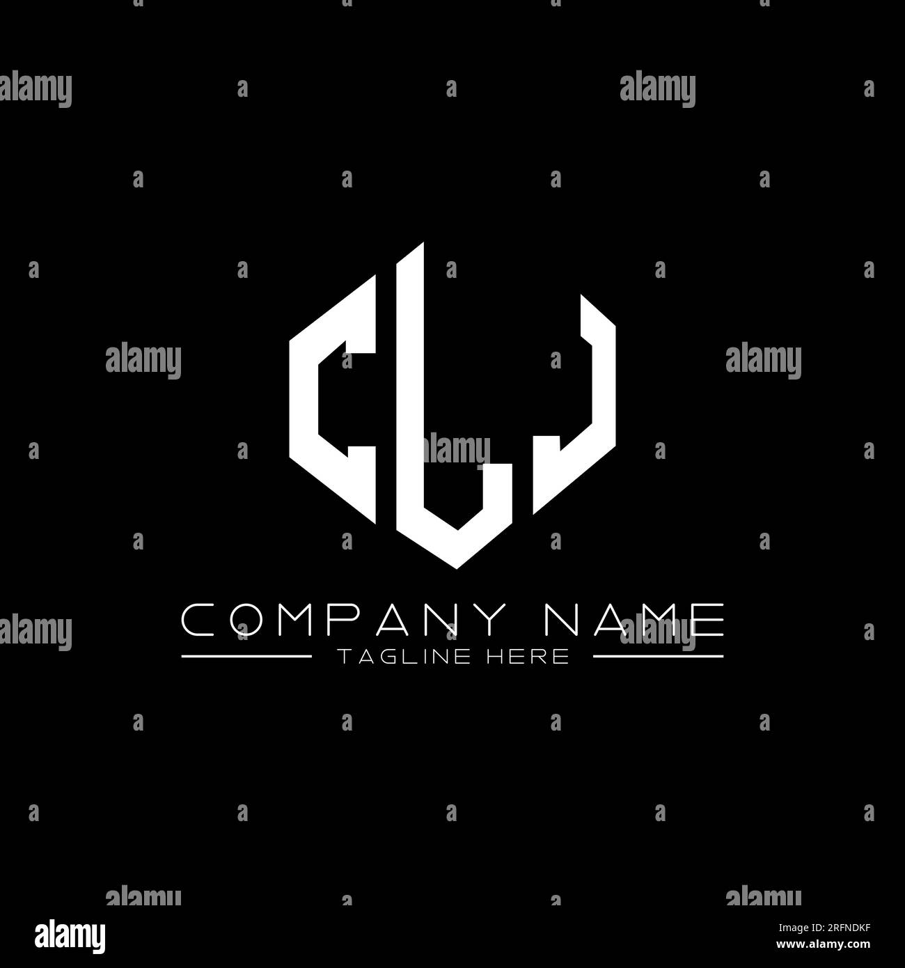 CLJ letter logo design with polygon shape. CLJ polygon and cube shape logo design. CLJ hexagon ...
