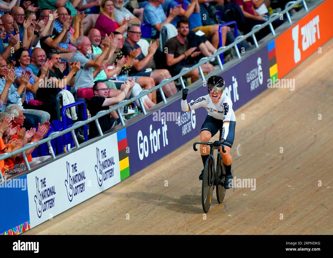 Germany's Emma Hinze celebrates winning gold in the Women's Elite 500m ...