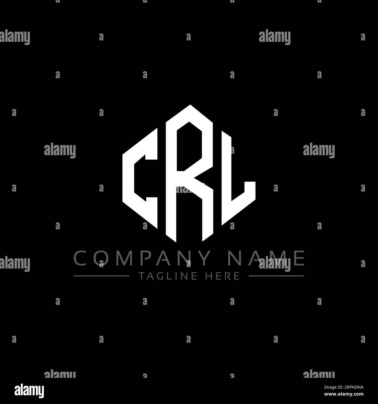 CRL letter logo design with polygon shape. CRL polygon and cube shape logo design. CRL hexagon ...
