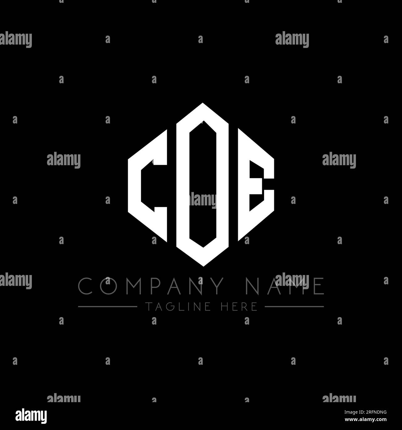 COE letter logo design with polygon shape. COE polygon and cube shape ...