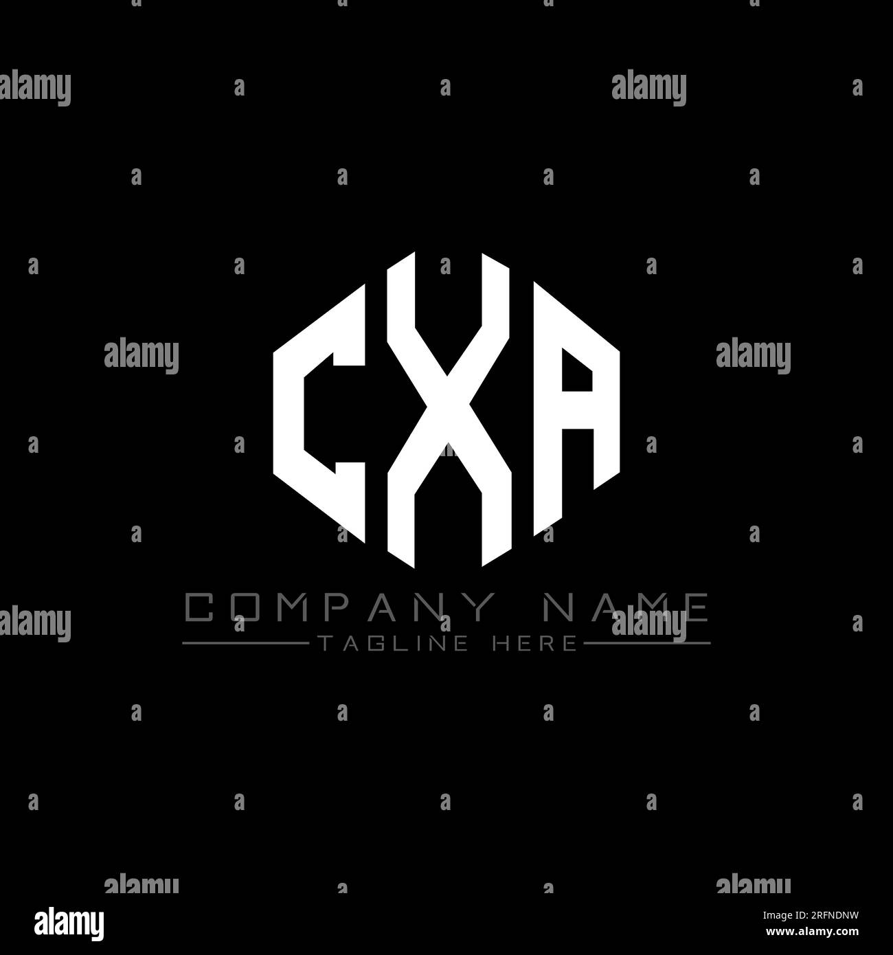 CXA letter logo design with polygon shape. CXA polygon and cube shape ...