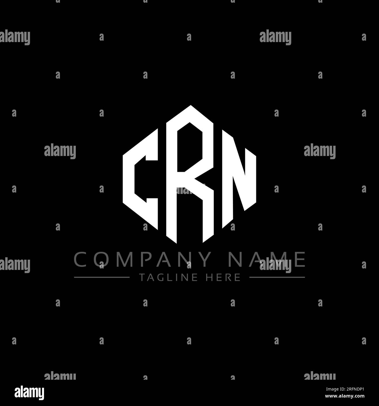 CRN letter logo design with polygon shape. CRN polygon and cube shape ...