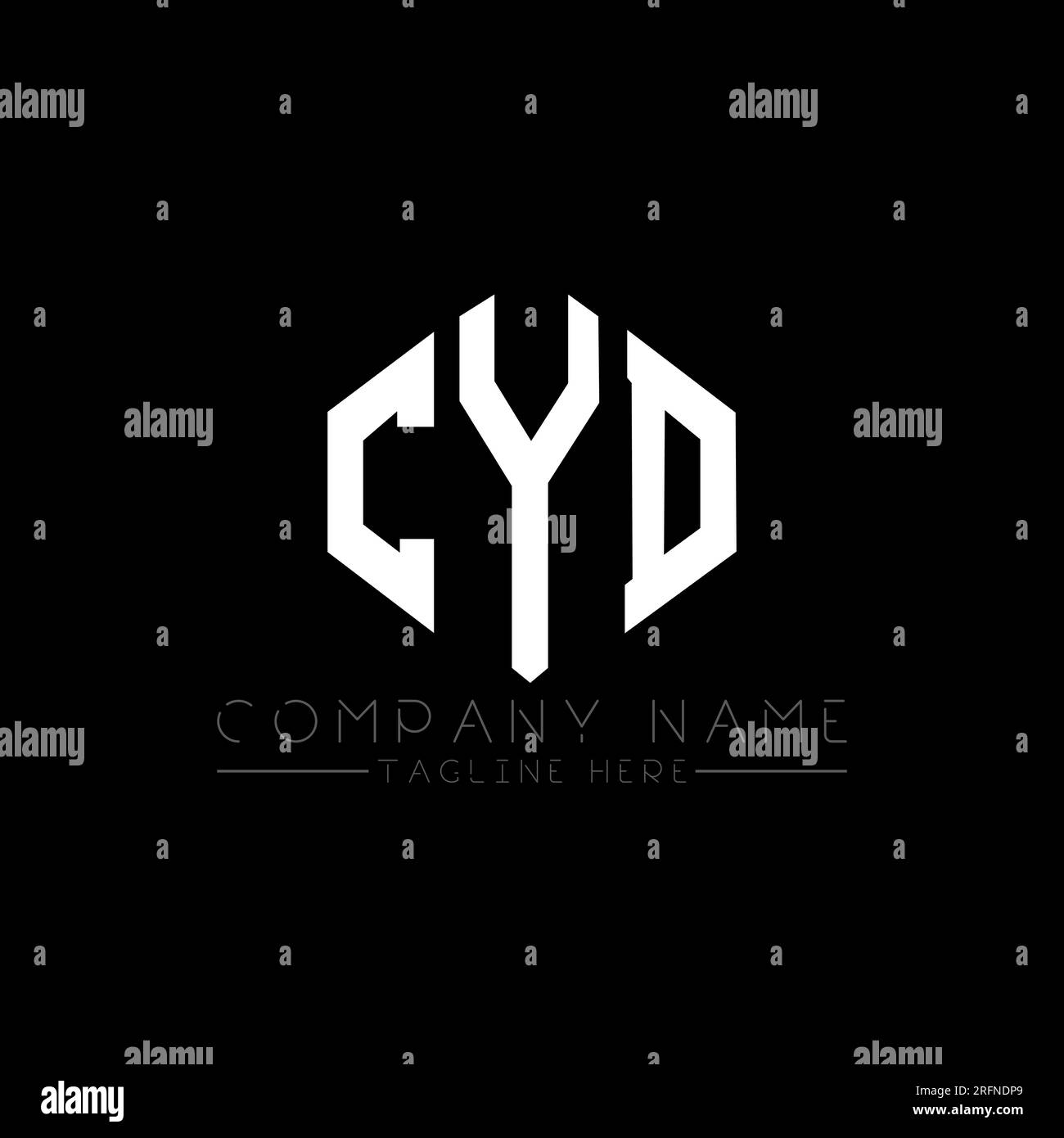 CYD letter logo design with polygon shape. CYD polygon and cube shape logo design. CYD hexagon ...