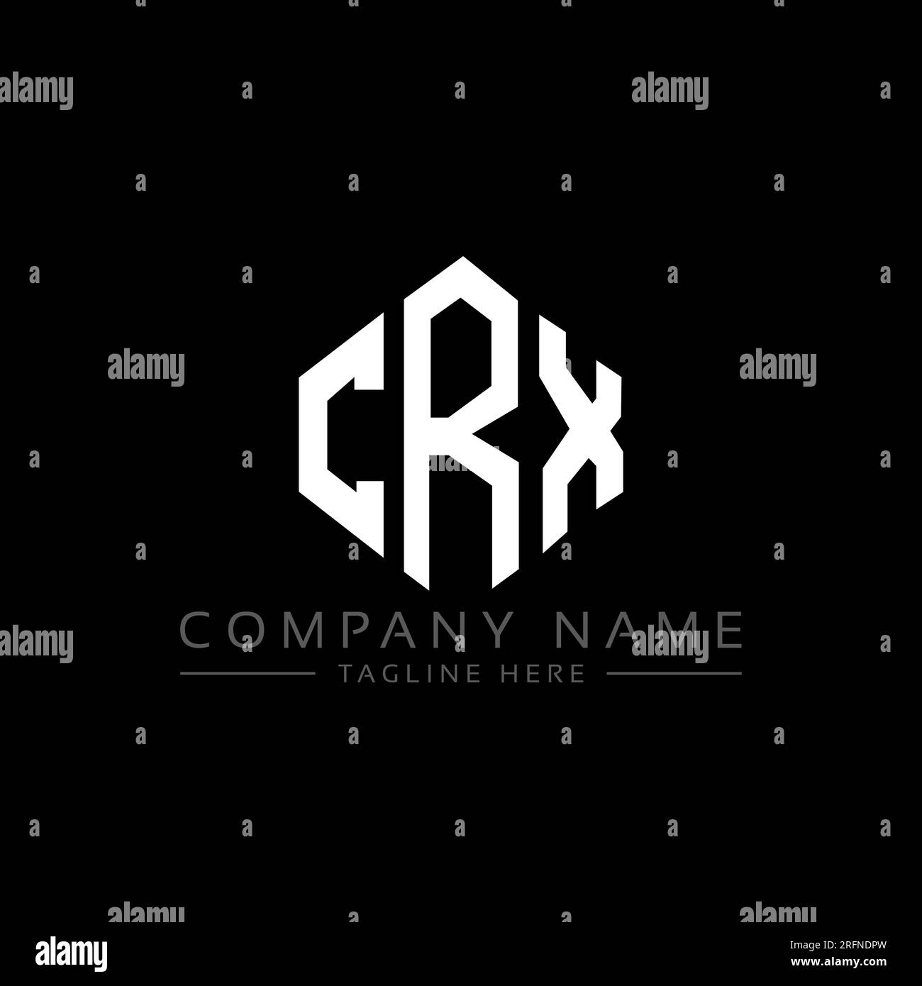 CRX letter logo design with polygon shape. CRX polygon and cube shape ...