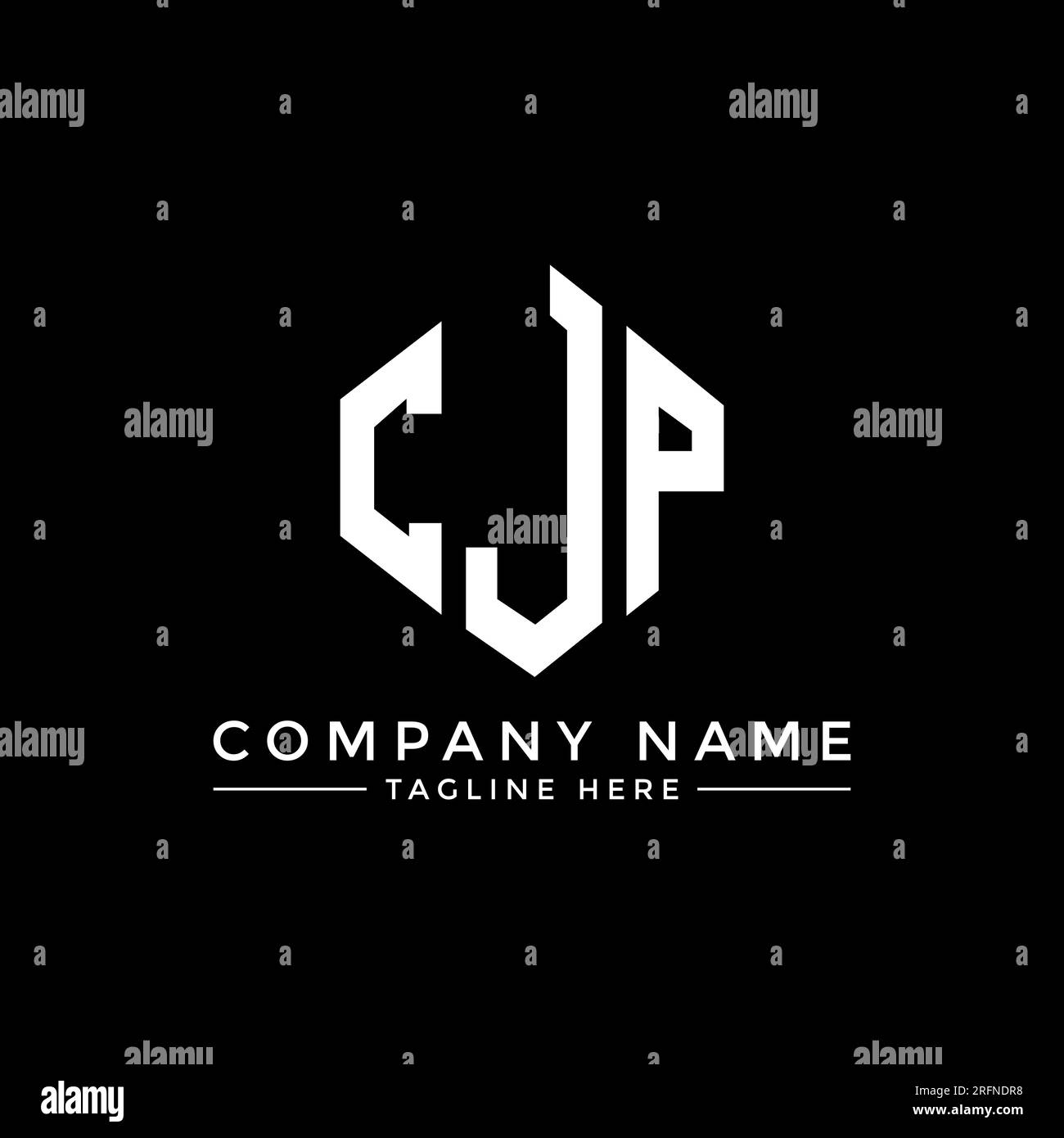 CJP letter logo design with polygon shape. CJP polygon and cube shape ...