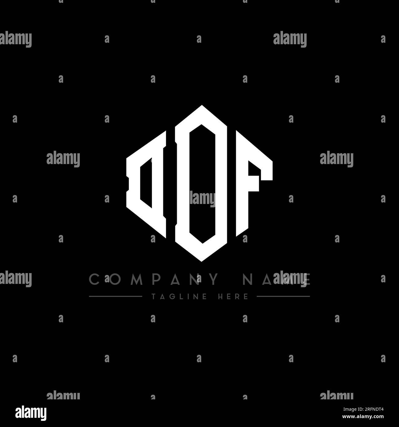 DDF letter logo design with polygon shape. DDF polygon and cube shape ...